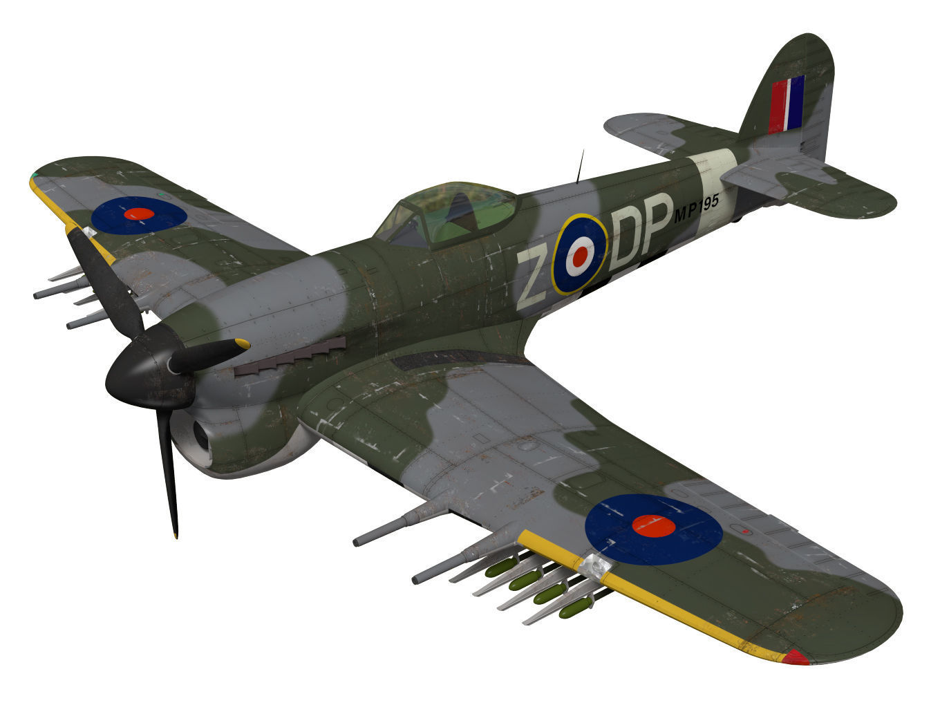 hawker typhoon MK1b 3D model | CGTrader