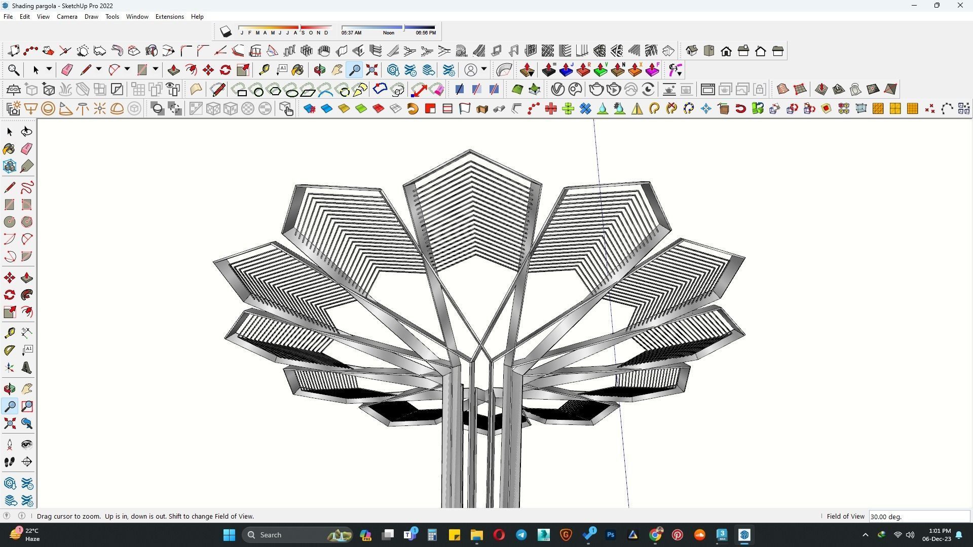 Shading pargola 3d model 3D model | CGTrader