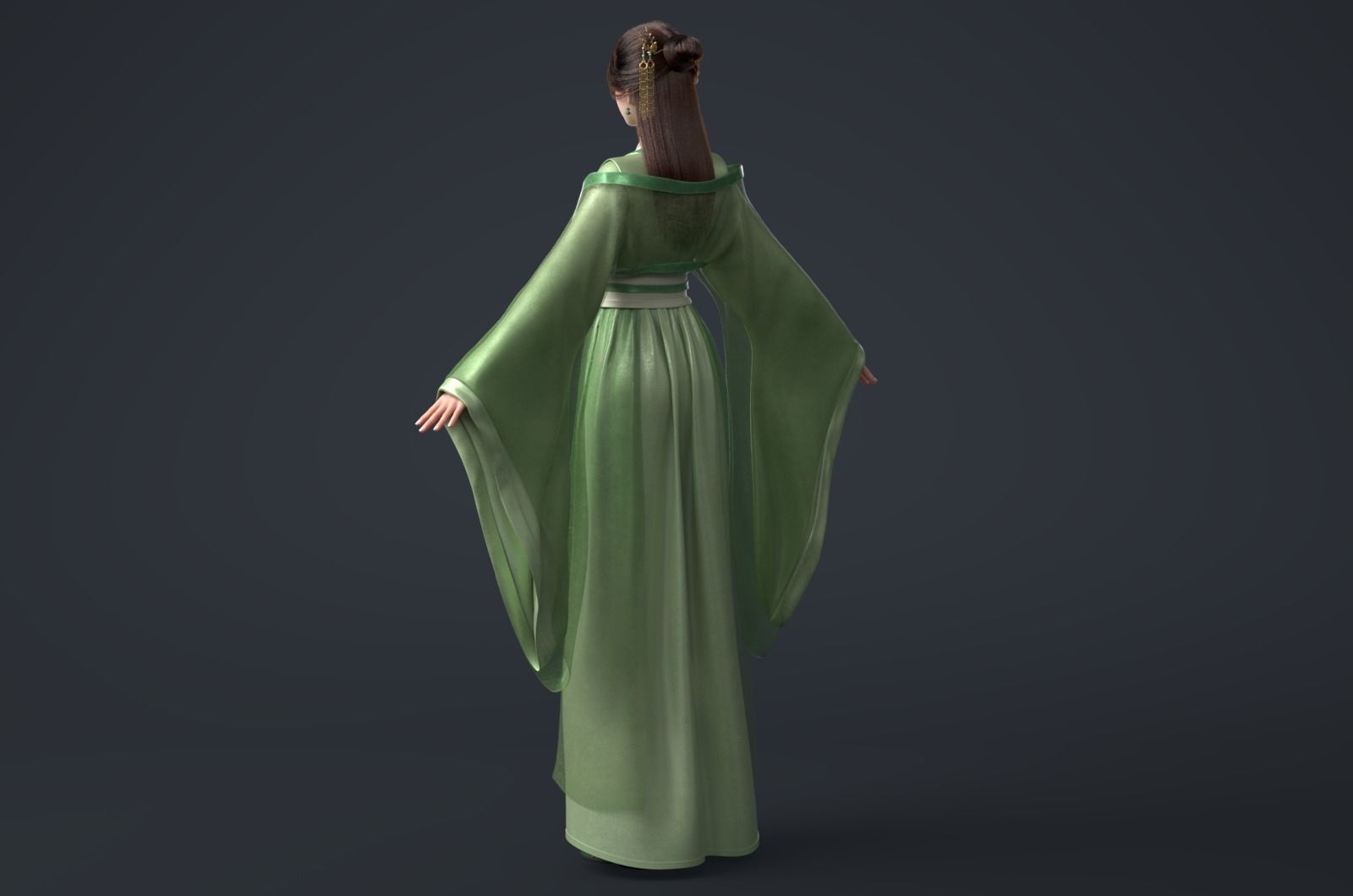 Beauty in ancient costume beautiful virtual human 3D model | CGTrader