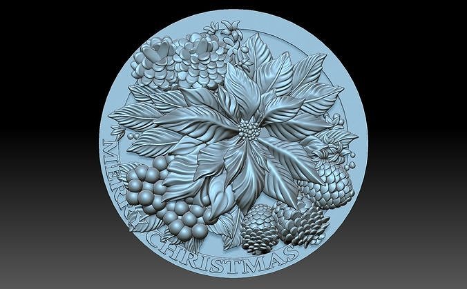 Christmas Flower 3D model 3D printable | CGTrader
