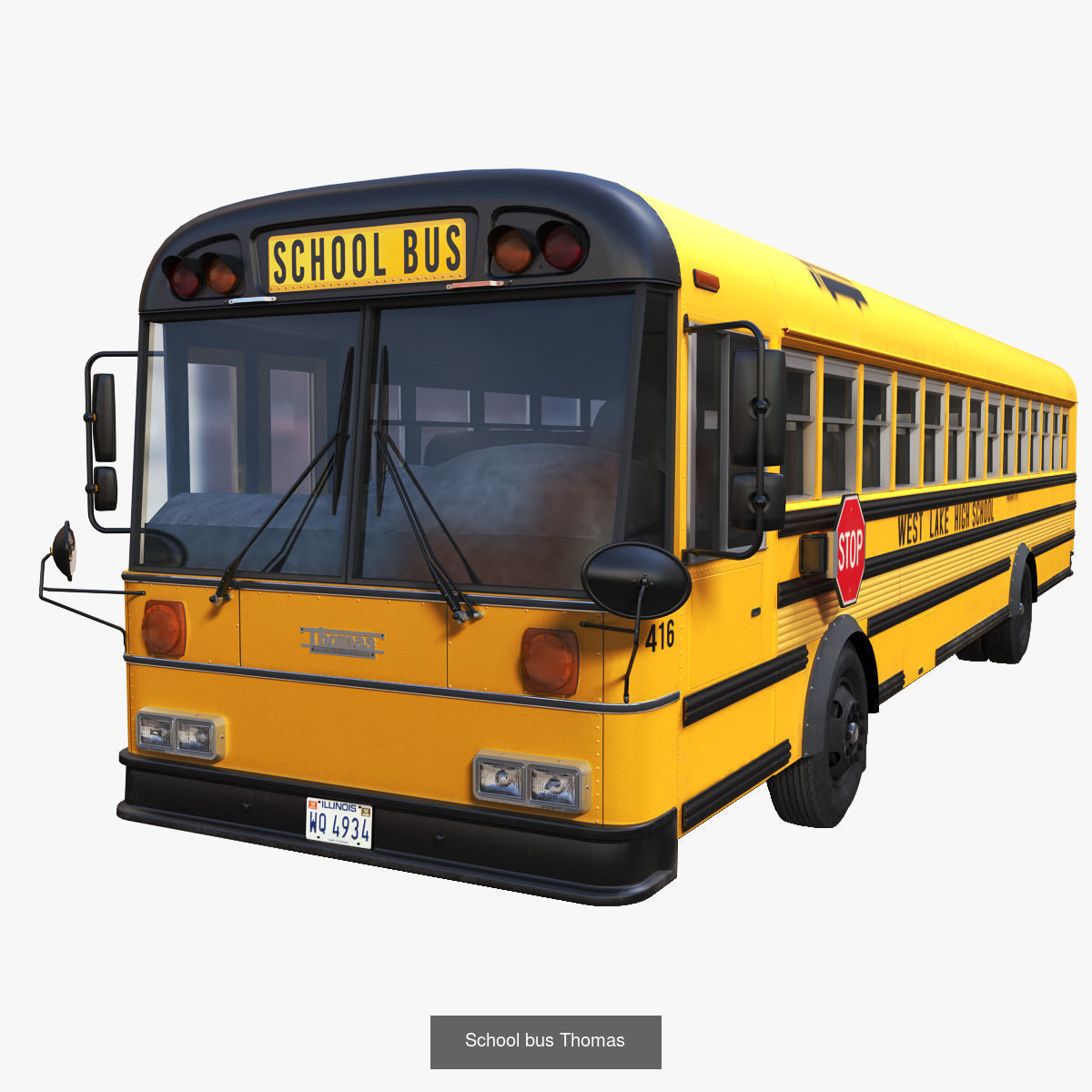 3D Model Collection School buses VR / AR / low-poly | CGTrader