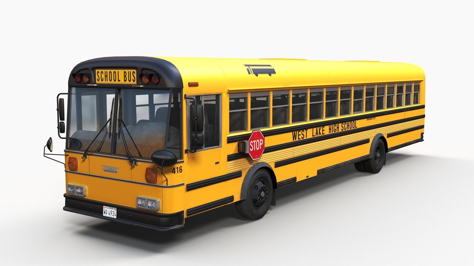 3D Model Collection School buses VR / AR / low-poly | CGTrader