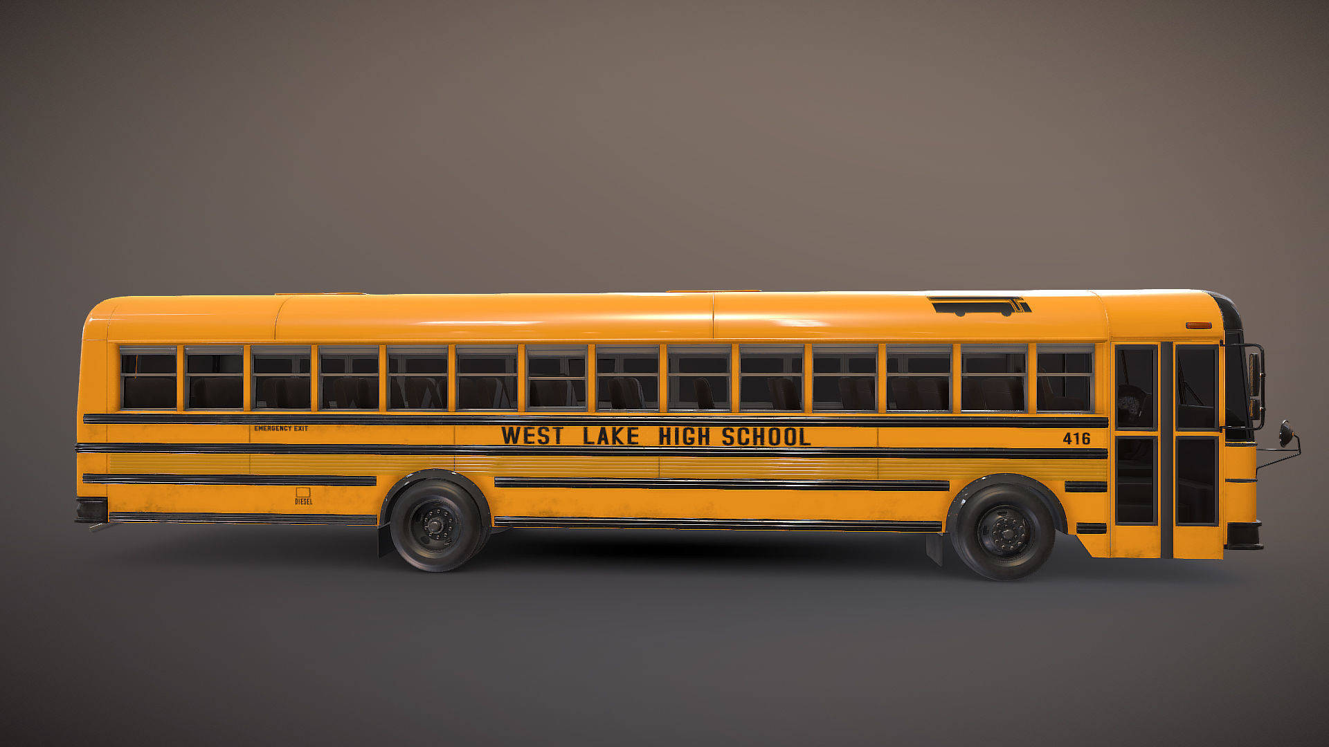 3D Model Collection School buses VR / AR / low-poly | CGTrader