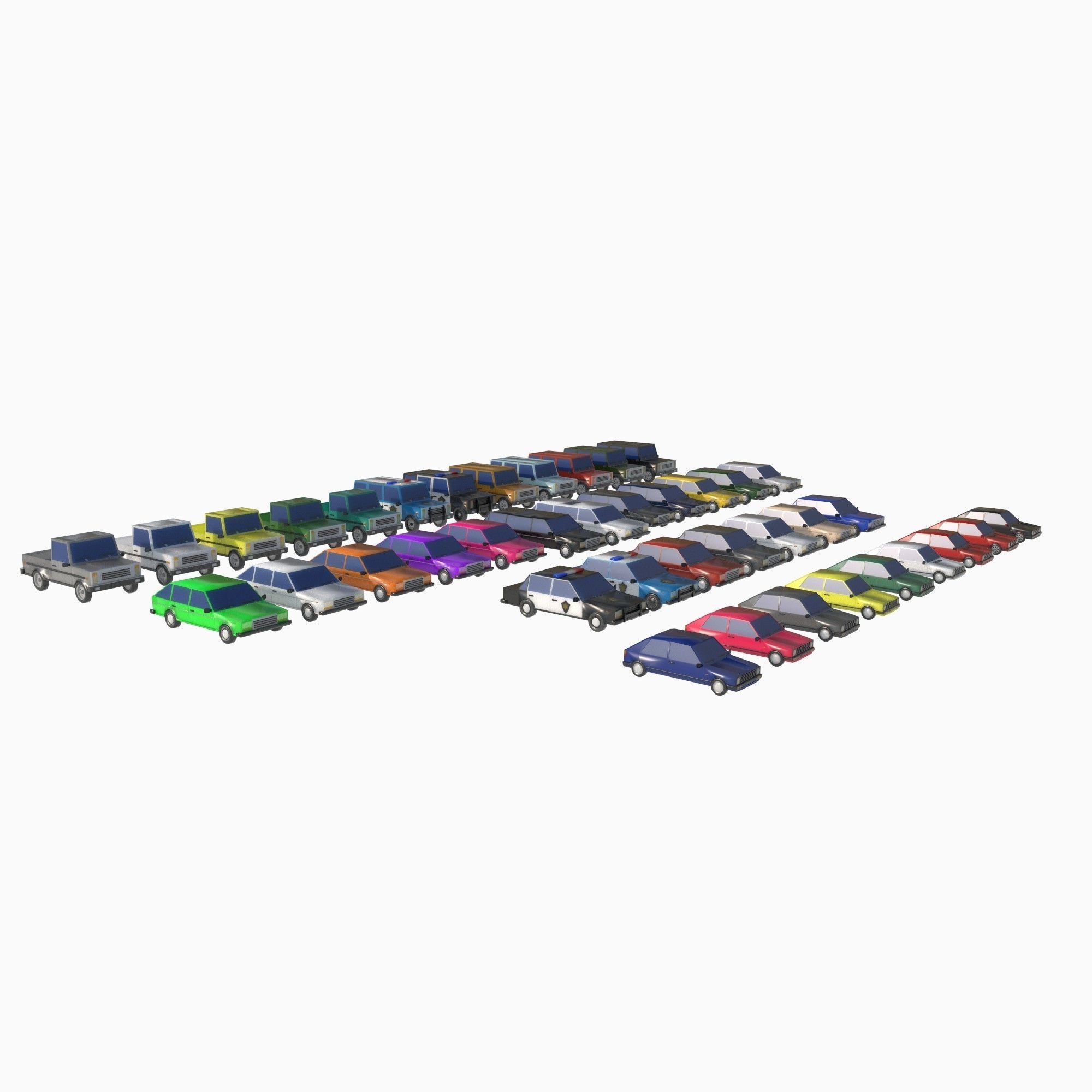 3D model set of cars VR / AR / low-poly | CGTrader