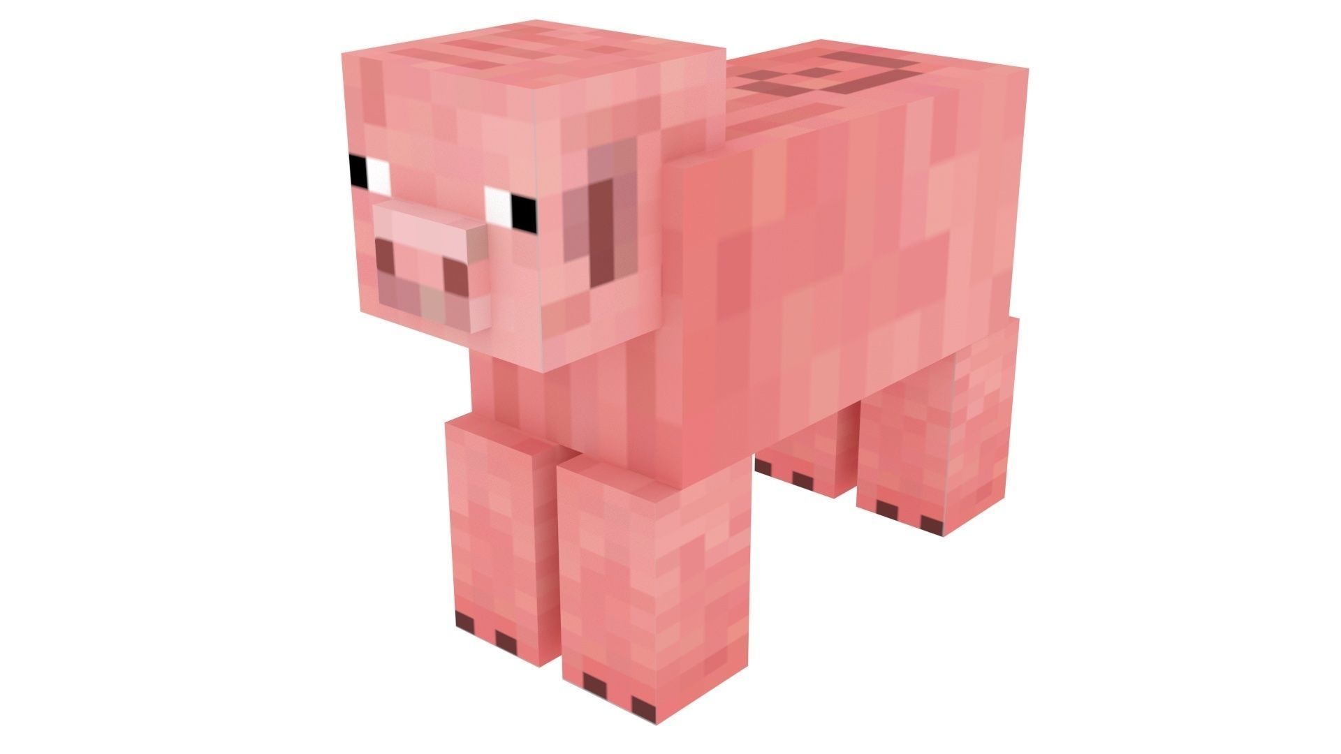 Walking Minecraft Pig 3D model animated | CGTrader