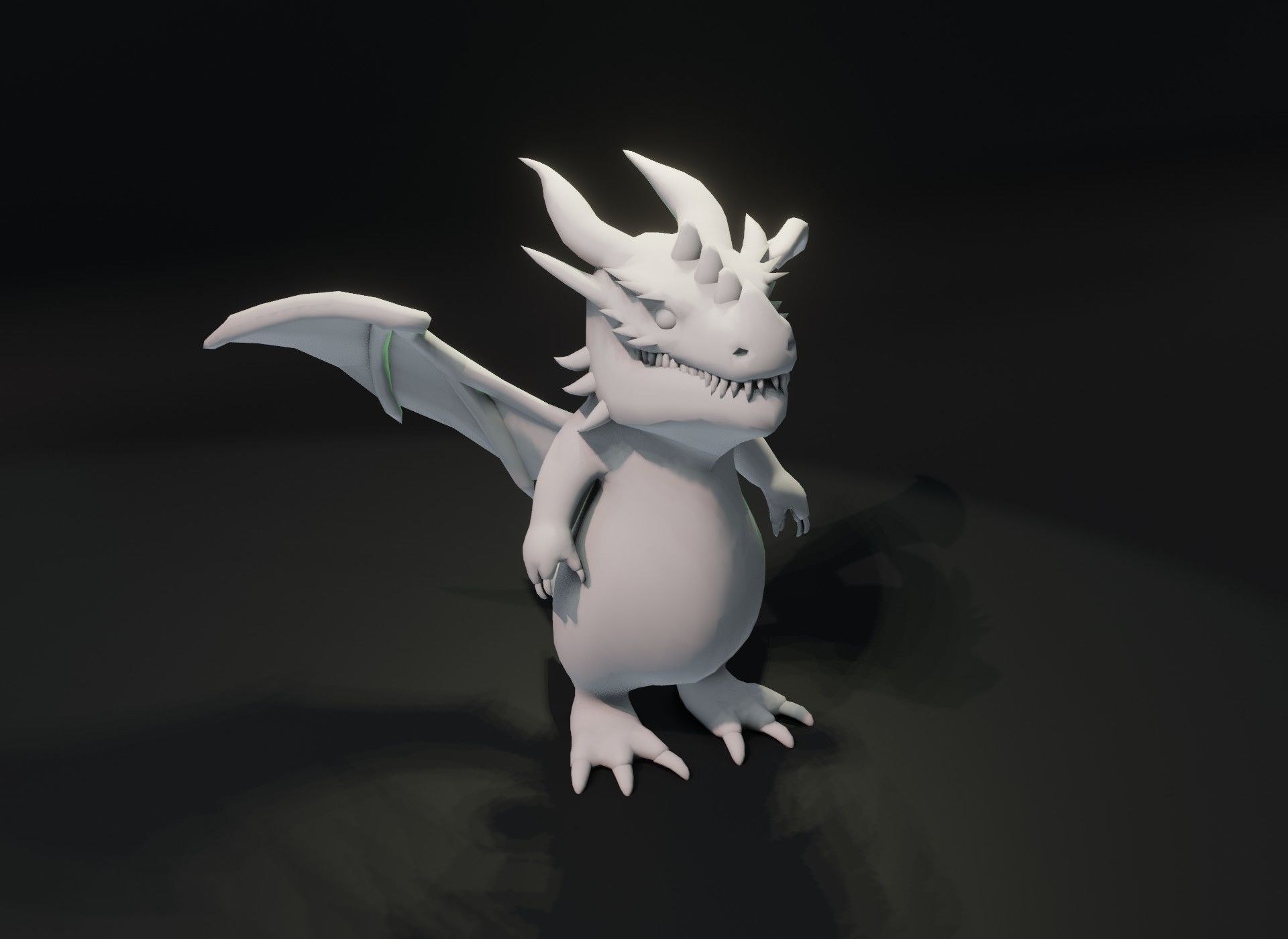 3D model Cartoon Dragon Animated and Rigged Base Mesh 3D Model VR / AR ...