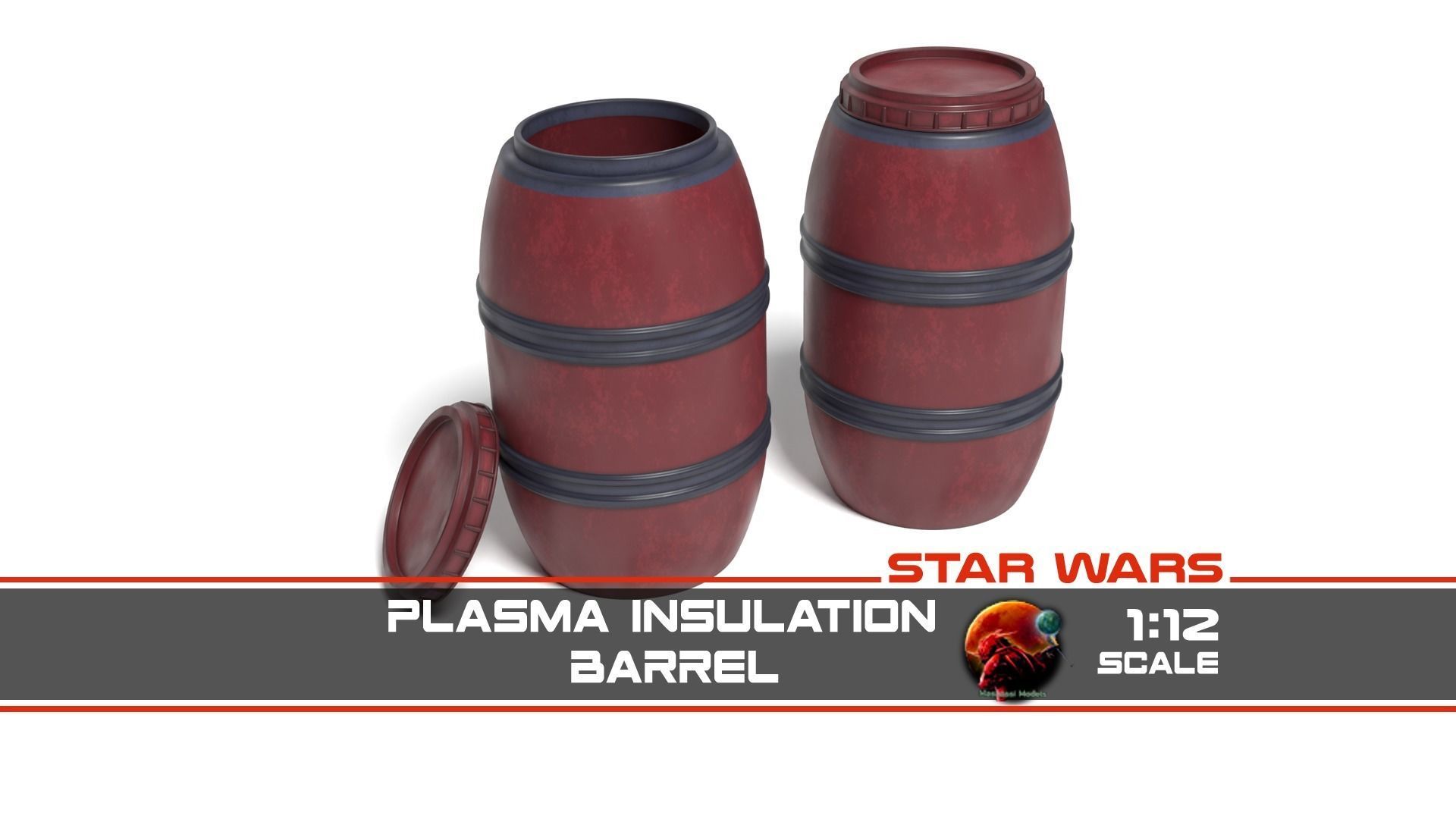 Plasma Insulation Barrel 1-12 scale Blackseries 3D model 3D printable ...
