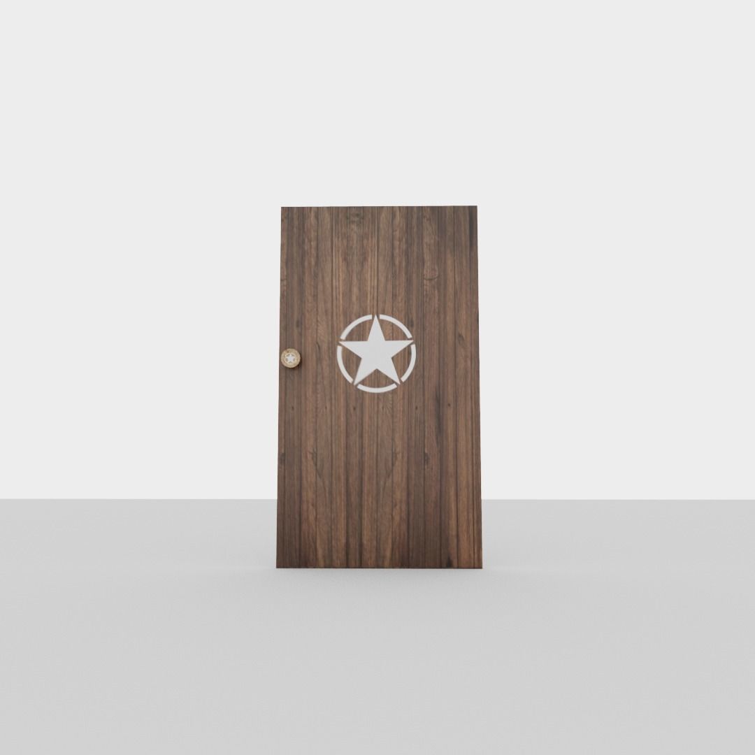 3D model Door with star VR / AR / low-poly | CGTrader