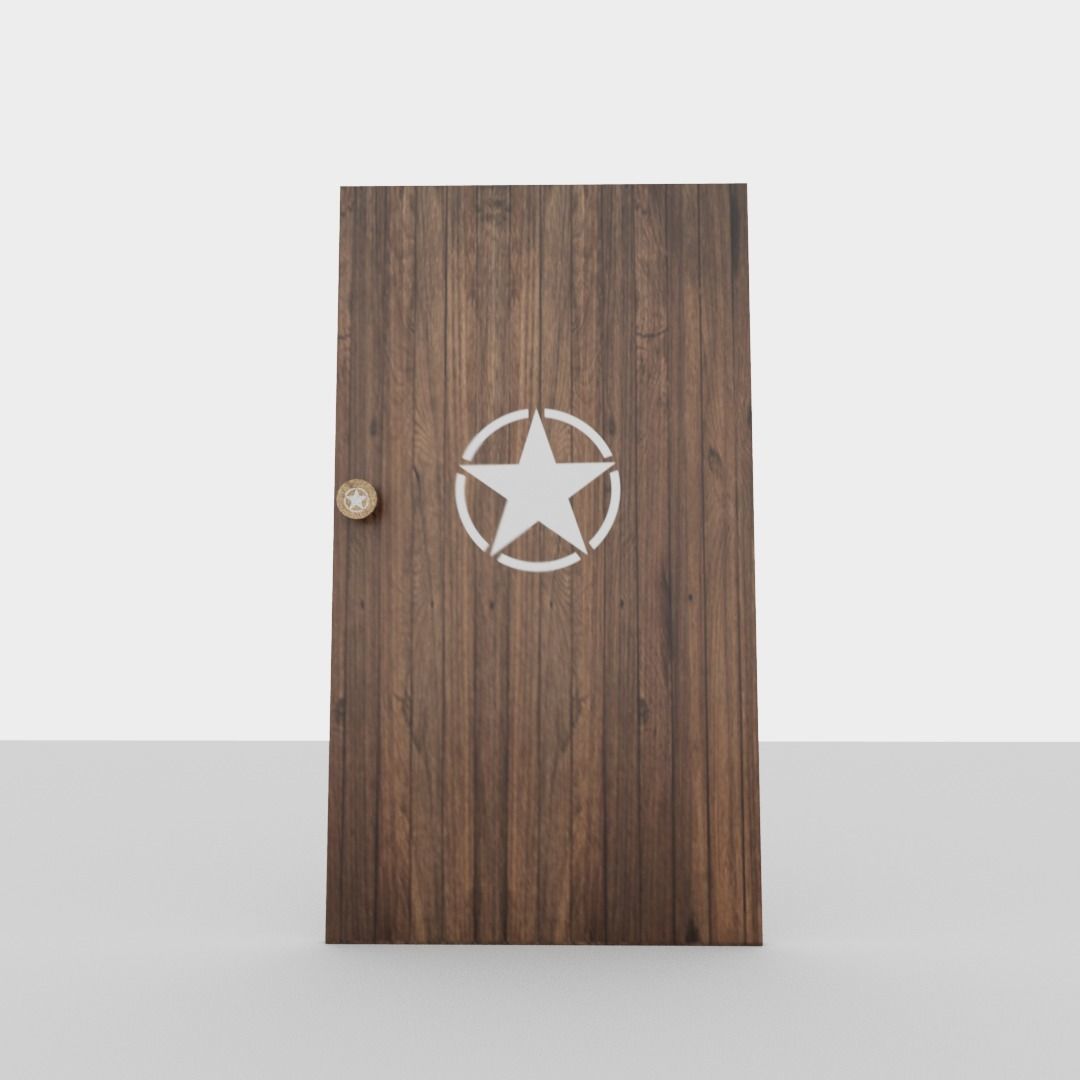 3D model Door with star VR / AR / low-poly | CGTrader