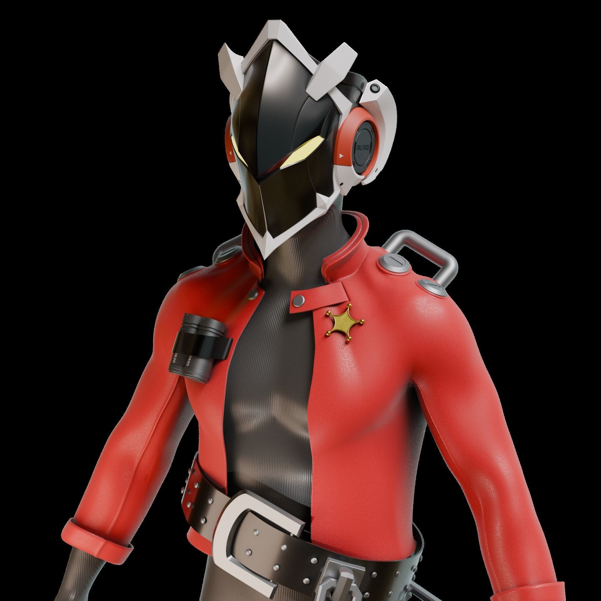 BILLY KID mask accessories ZENLESS ZONE ZERO COSPLAY STL 3D model 3D ...