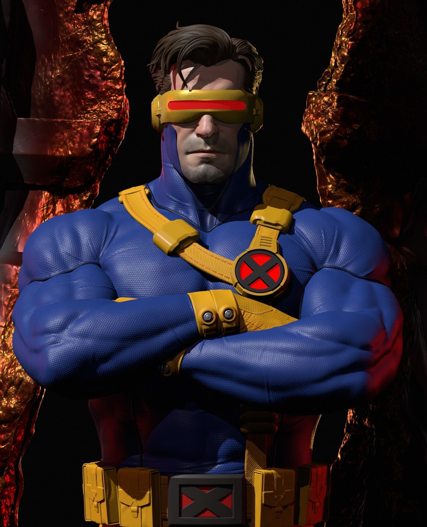 Cyclops X-Men 3d print model 3D model 3D printable | CGTrader