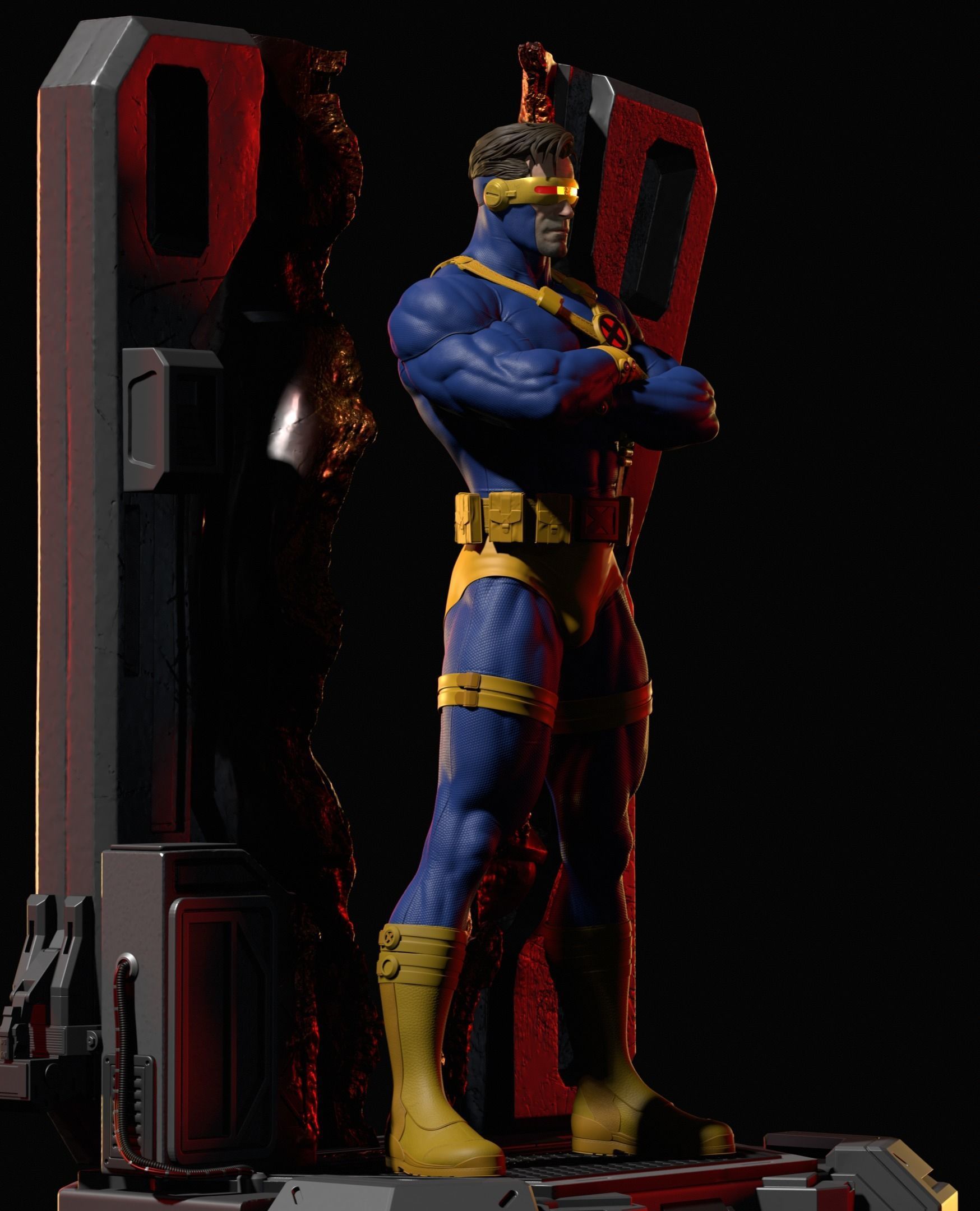 Cyclops X-Men 3d print model 3D model 3D printable | CGTrader