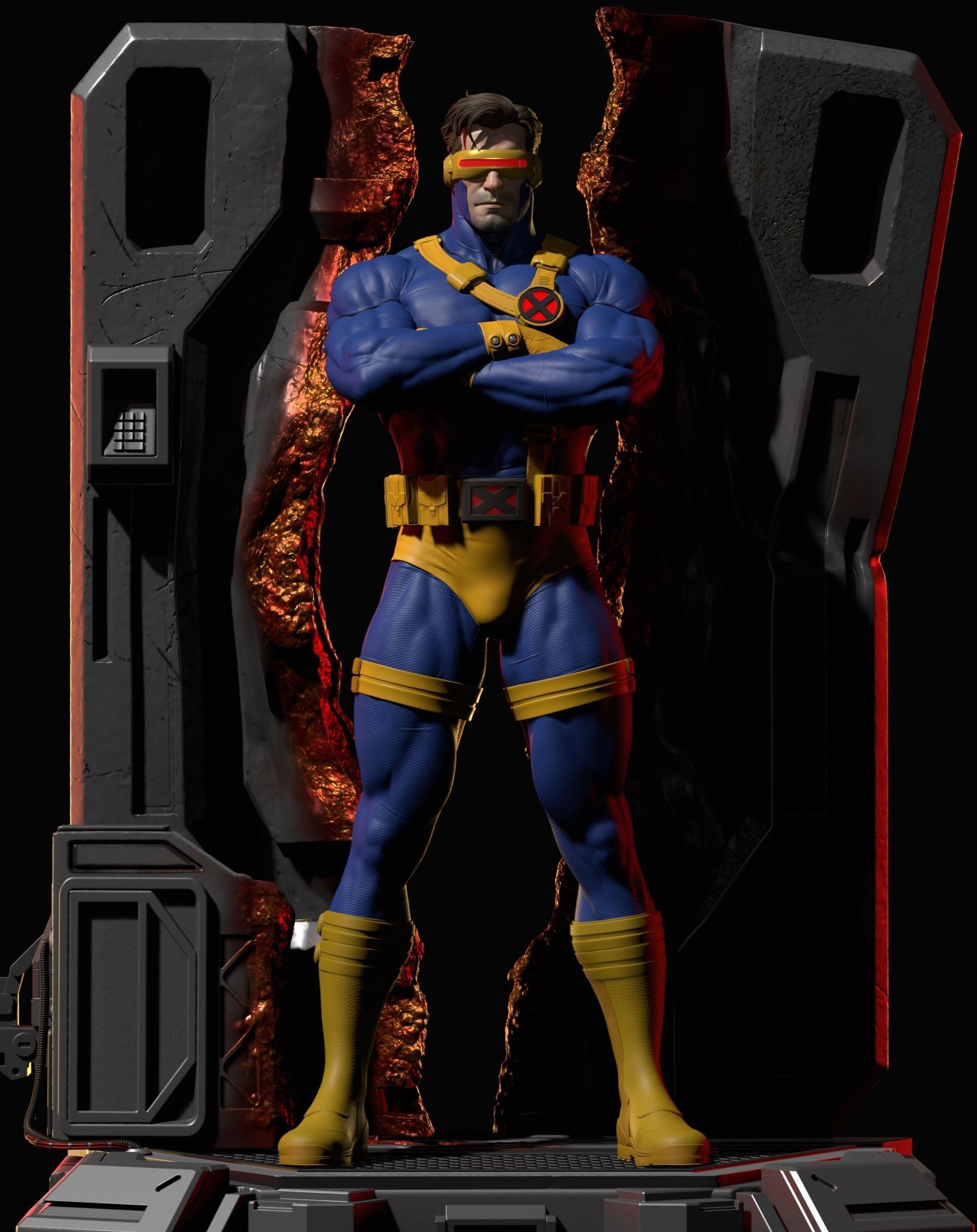 Cyclops X-Men 3d print model 3D model 3D printable | CGTrader