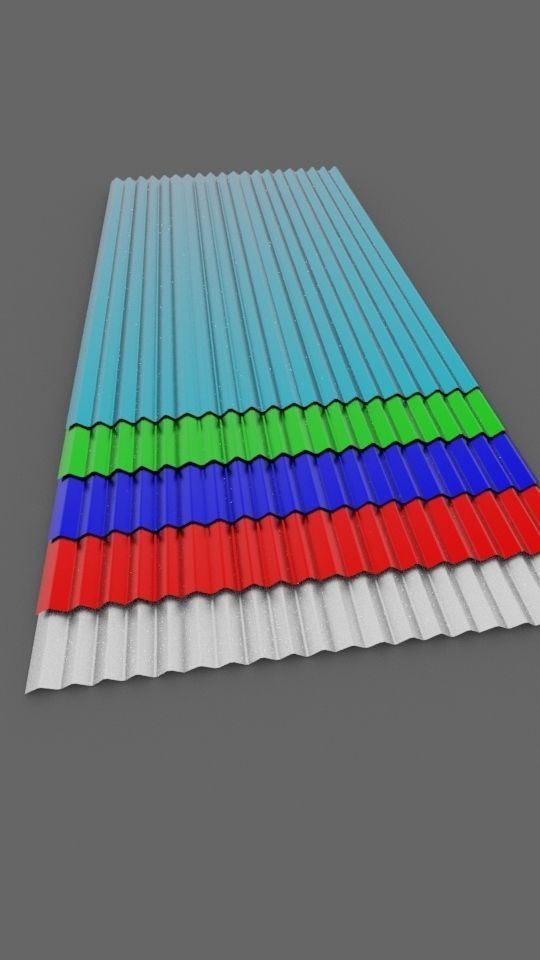Roof Tiles Tin Sheet 3D model | CGTrader