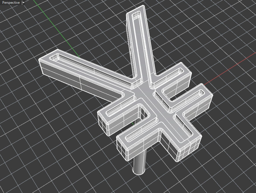 Yen symbol stud earring enamel ready 3D model 3D printable | CGTrader