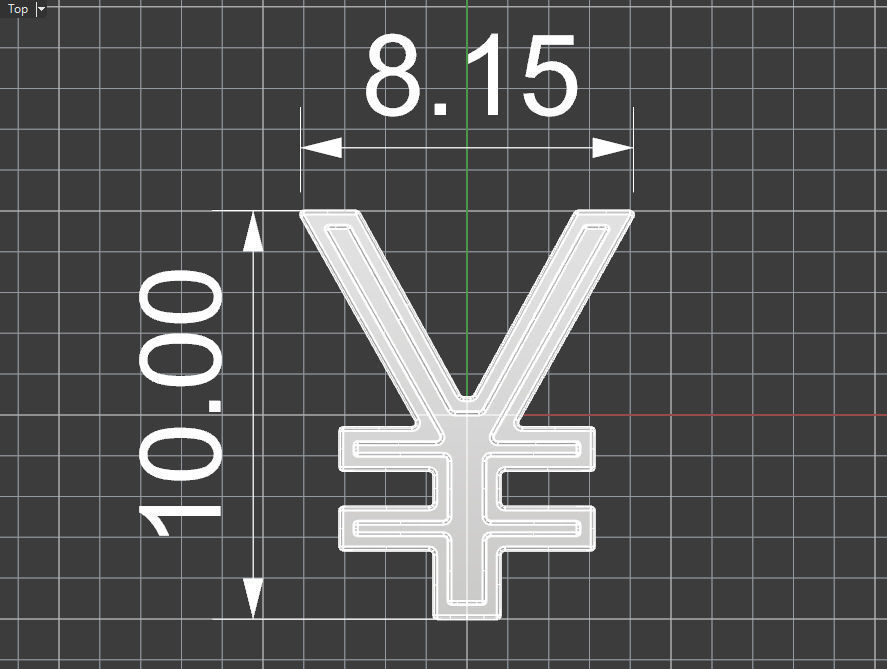 Yen symbol stud earring enamel ready 3D model 3D printable | CGTrader