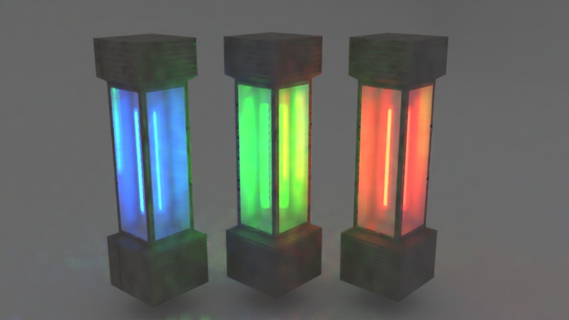 Neon Architecture Wall and Column 3D model | CGTrader