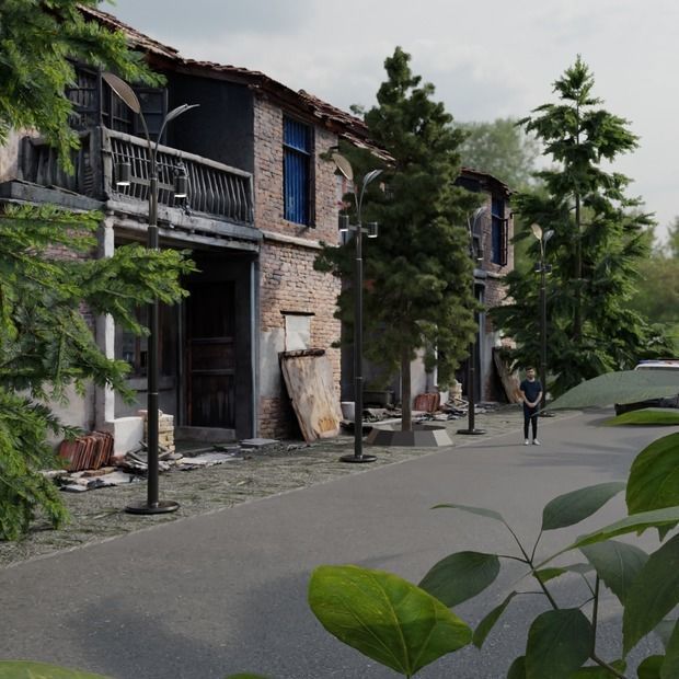 City Ville Urban Village with nature 3D model | CGTrader