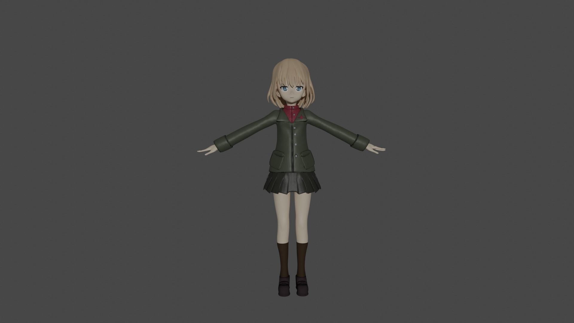 Katyusha 3d model girls und panzer free VR / AR / low-poly 3D model ...