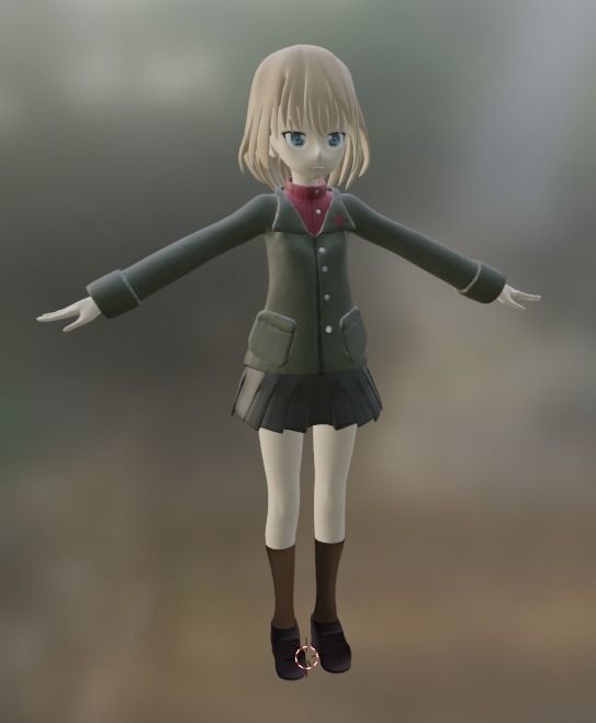 Katyusha 3d model girls und panzer free VR / AR / low-poly 3D model ...