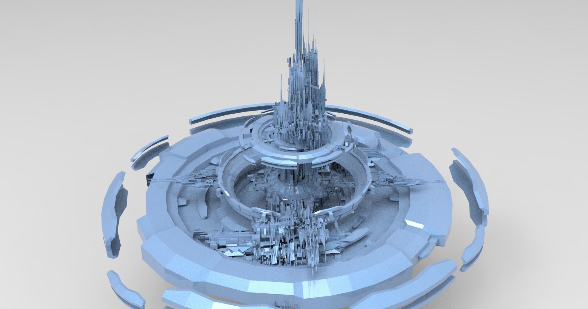 3D model Cloud city island City VR / AR / low-poly | CGTrader