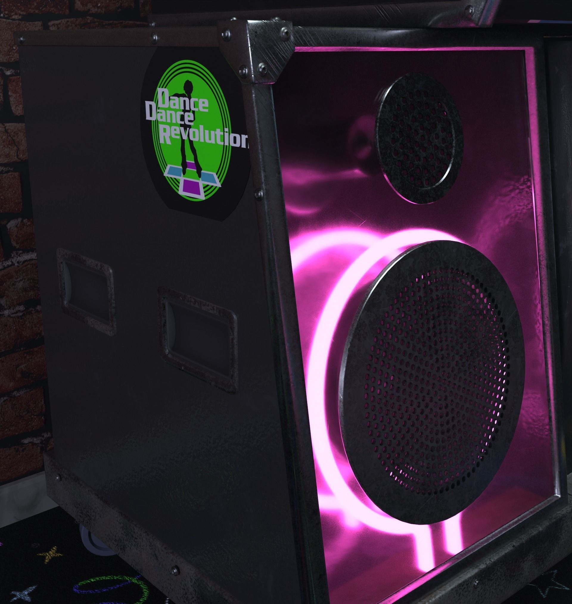 3D model Dance Dance Revolution DDR Arcade Cabinet VR / AR / low-poly ...