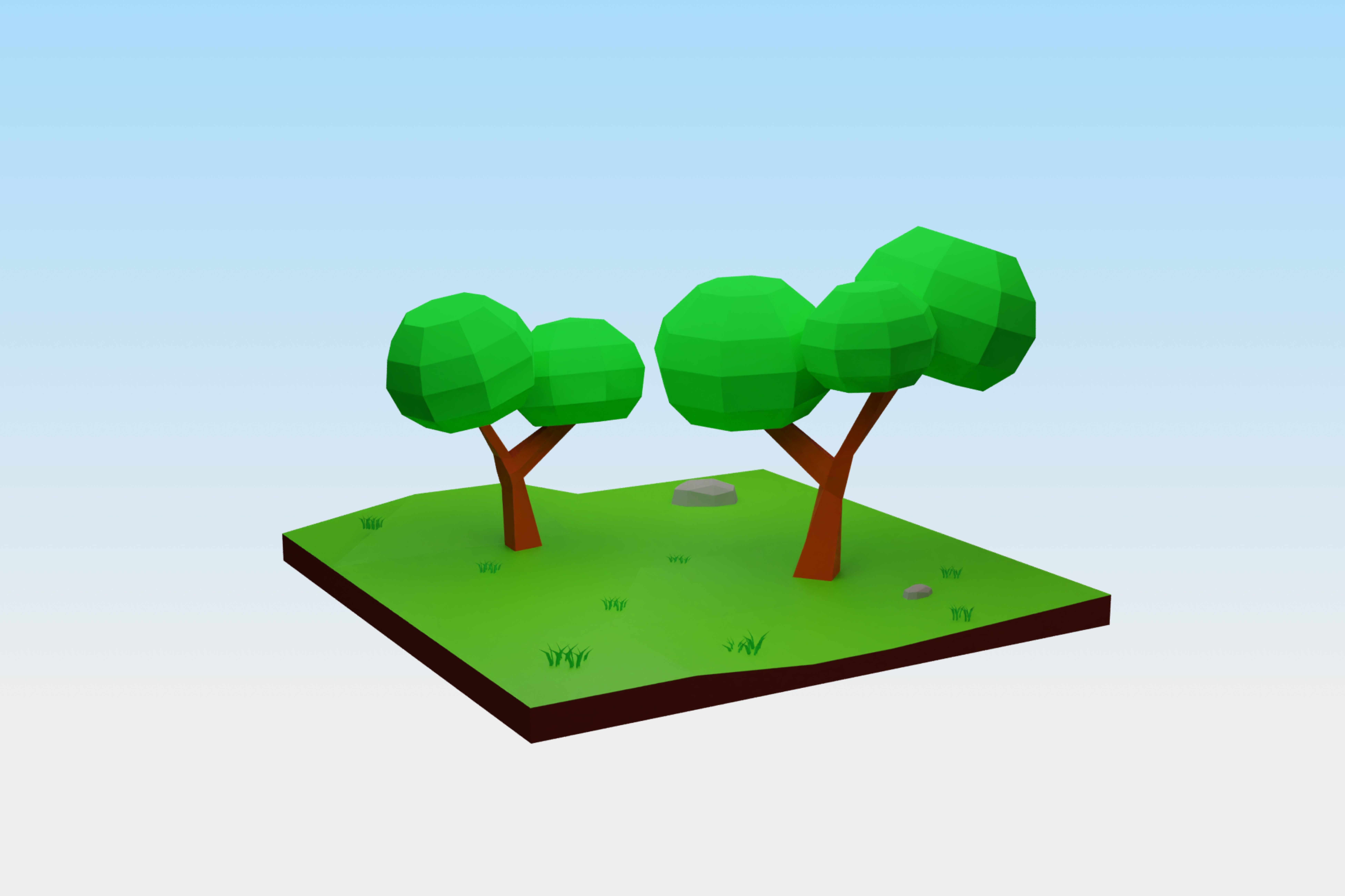 Low Poly Temple Scene 3D Model free VR / AR / low-poly 3D model | CGTrader