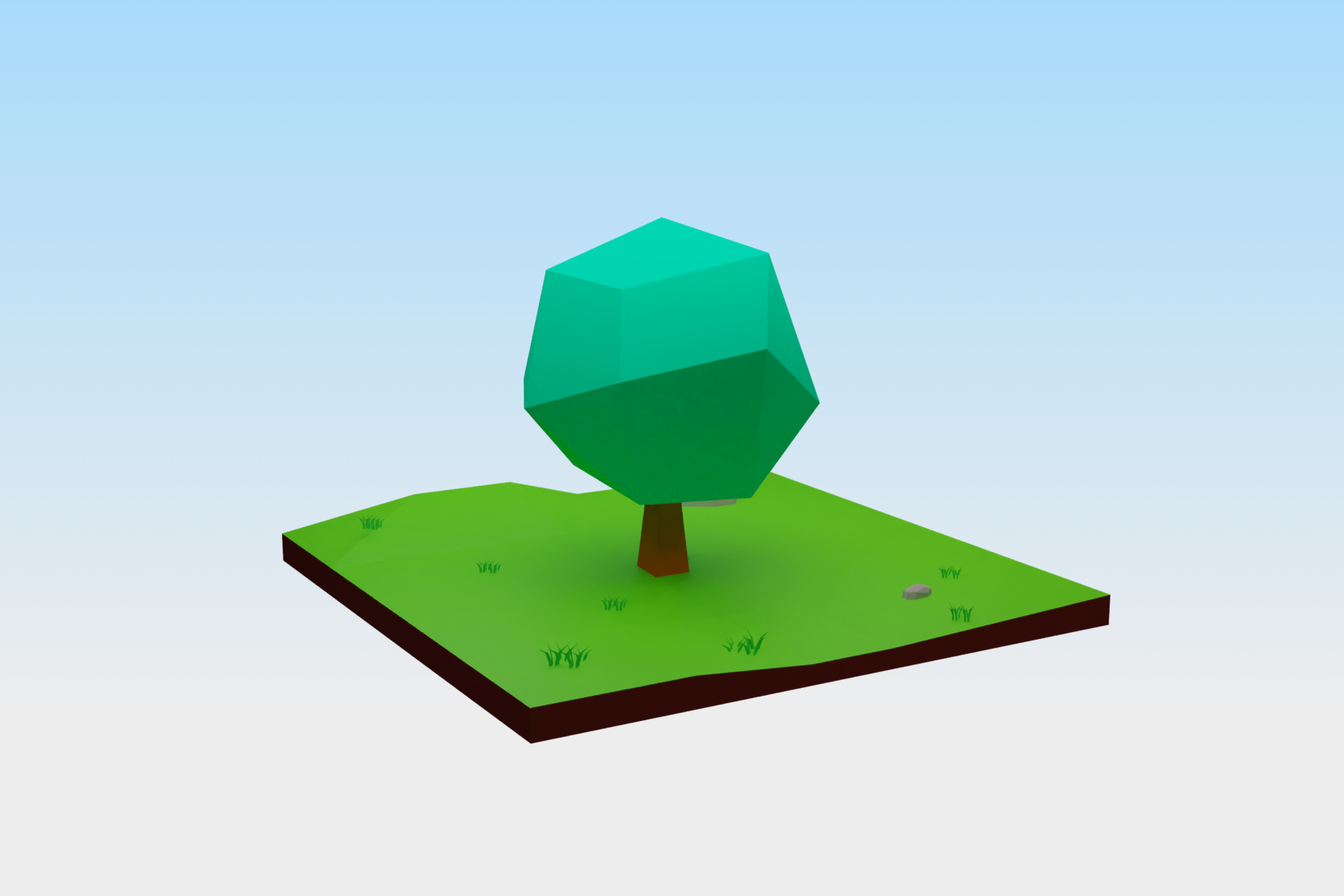 Low Poly Temple Scene 3D Model free VR / AR / low-poly 3D model | CGTrader