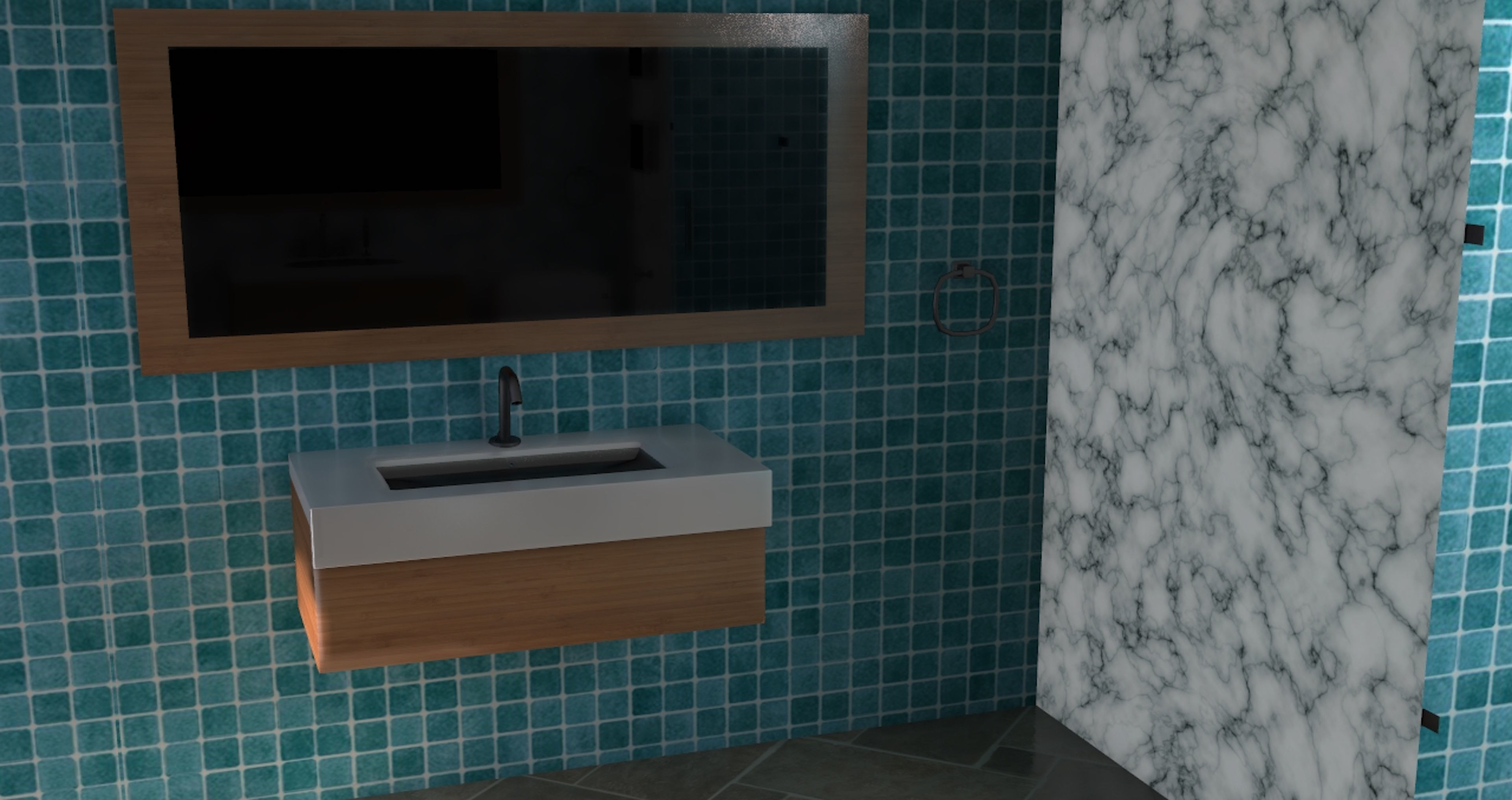 3D model Modern base bahtroom design VR / AR / low-poly | CGTrader