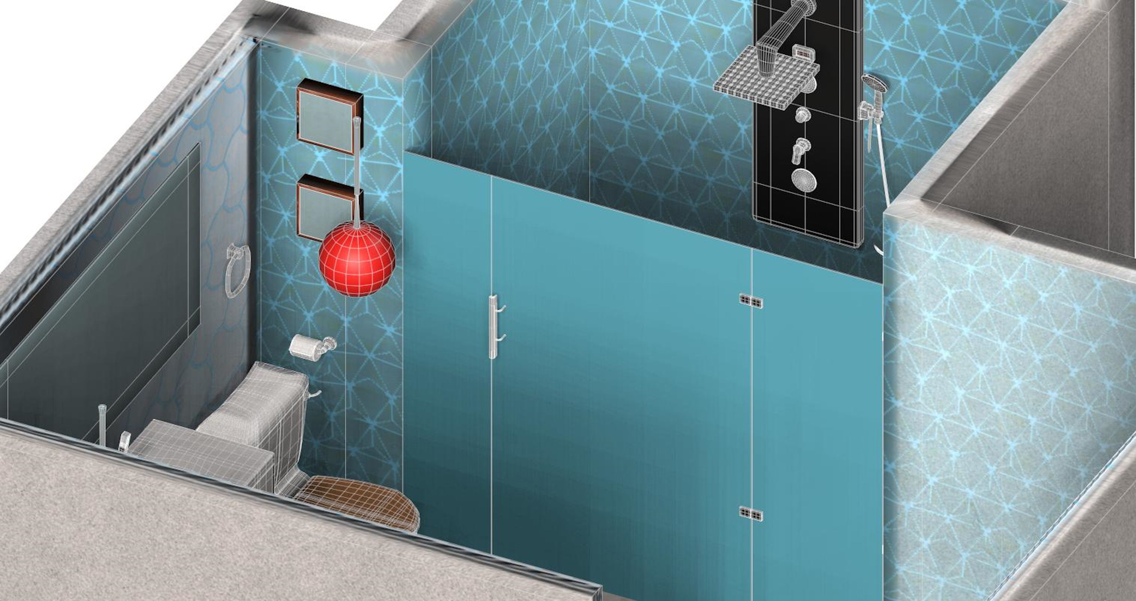 3D model Modern base bahtroom design VR / AR / low-poly | CGTrader