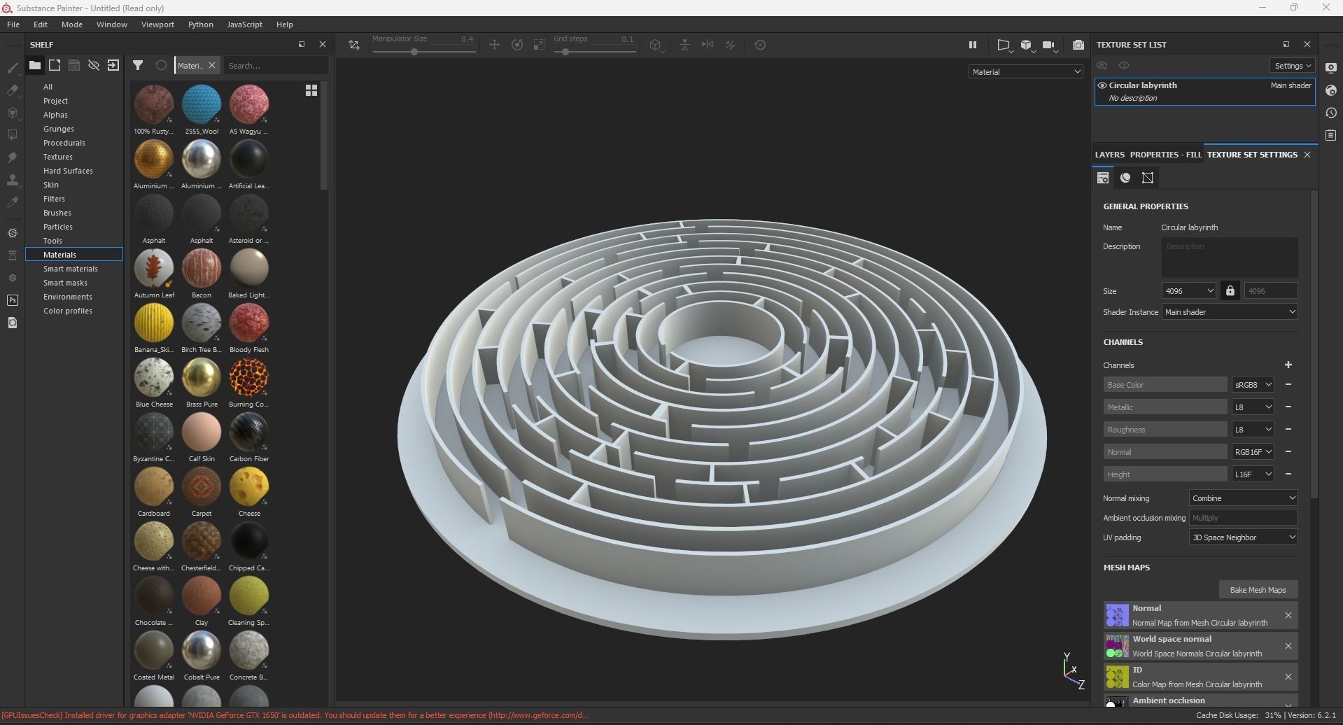 3D model Circular labyrinth VR / AR / low-poly | CGTrader