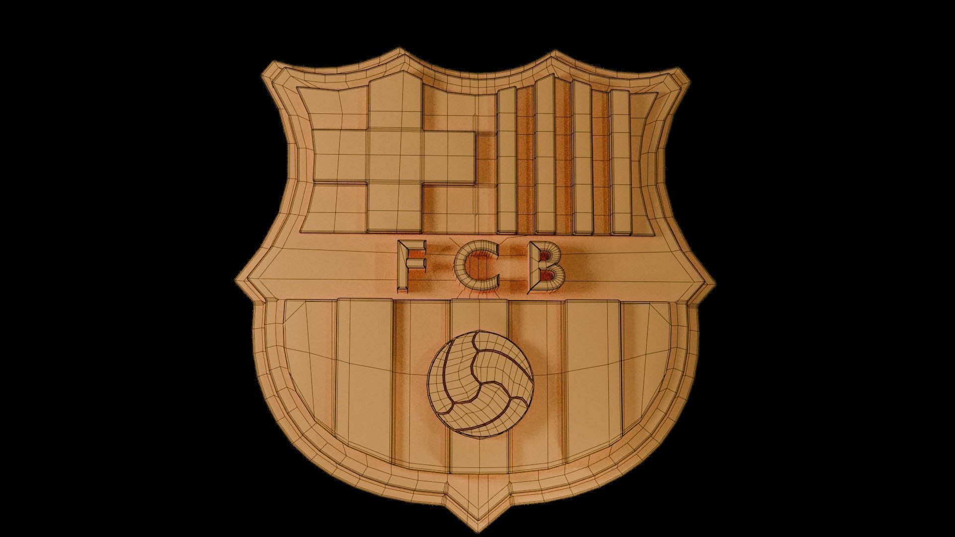 Plastic Model of FCB Crest free VR / AR / low-poly 3D model | CGTrader