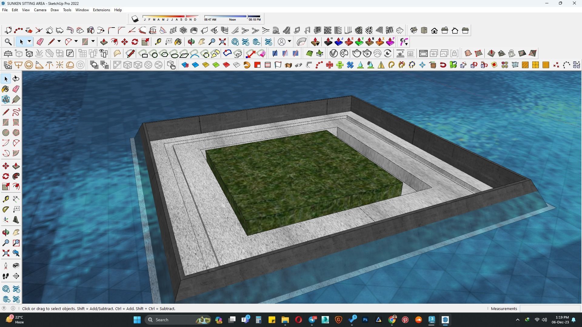 Sunken sitting area 3d model 3D model | CGTrader