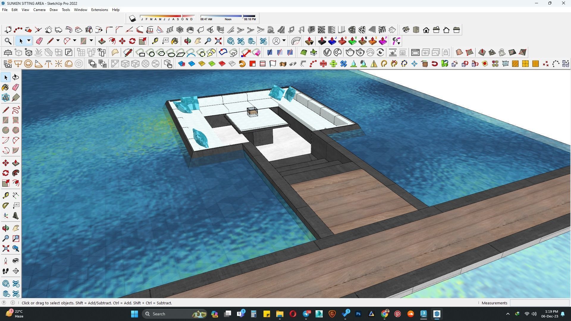 Sunken sitting area 3d model 3D model | CGTrader