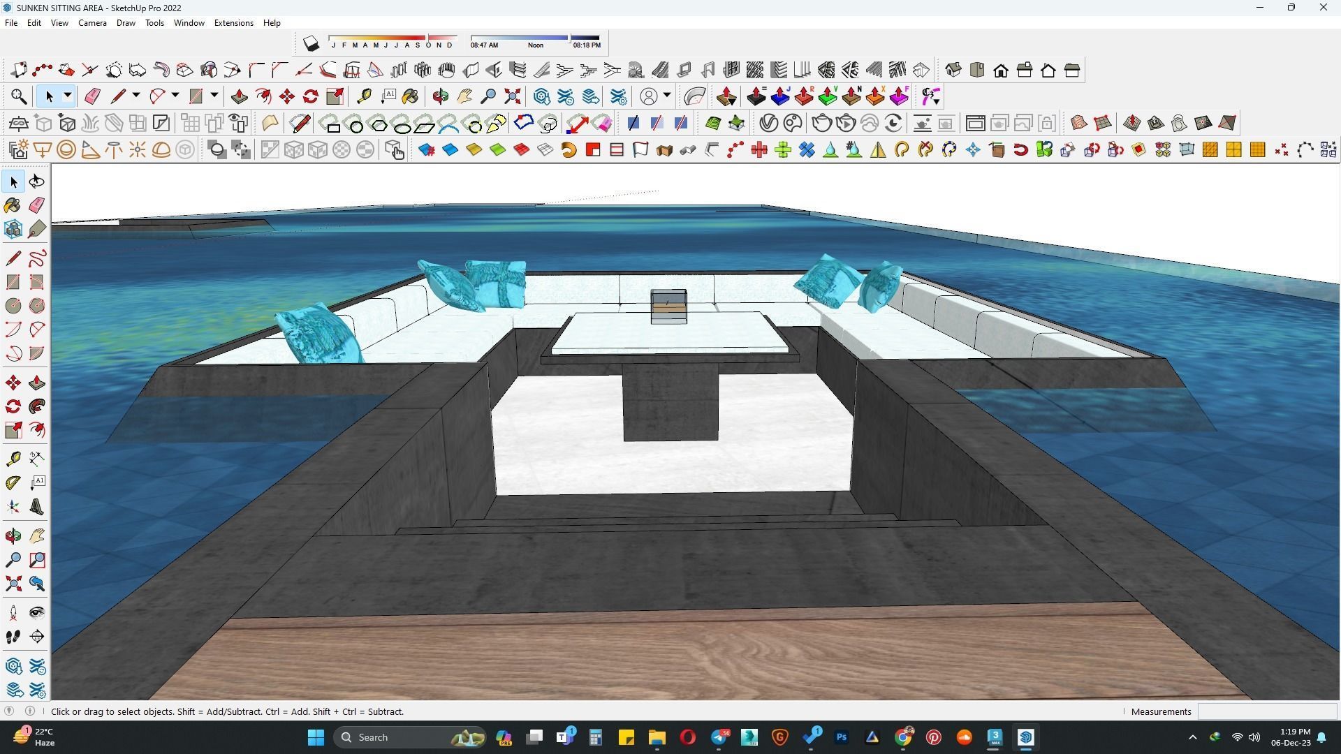 Sunken sitting area 3d model 3D model | CGTrader