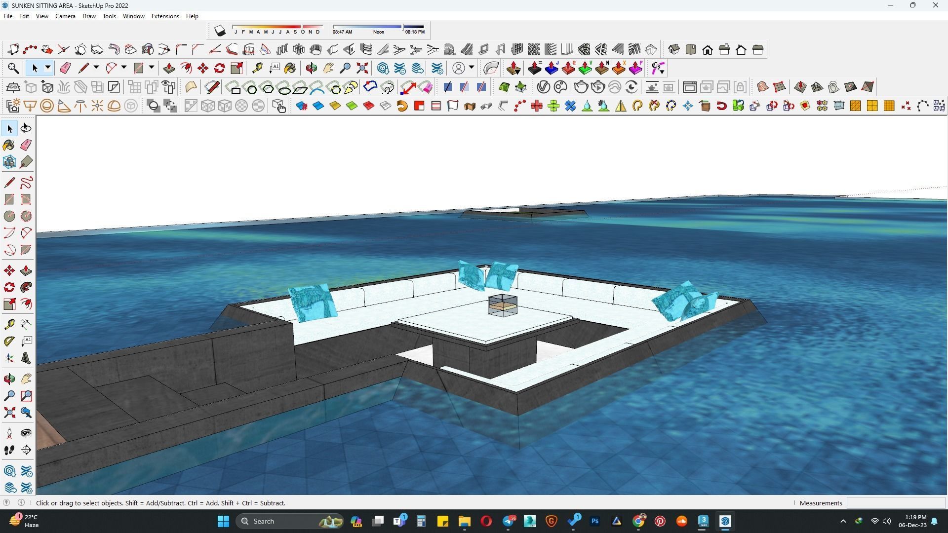 Sunken sitting area 3d model 3D model | CGTrader