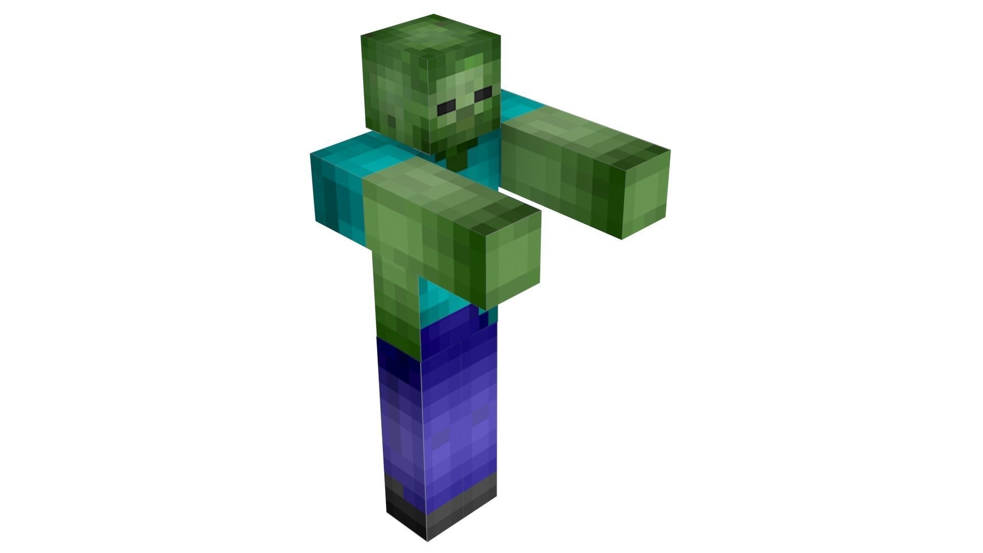 3D model Minecraft Zombie VR / AR / low-poly | CGTrader