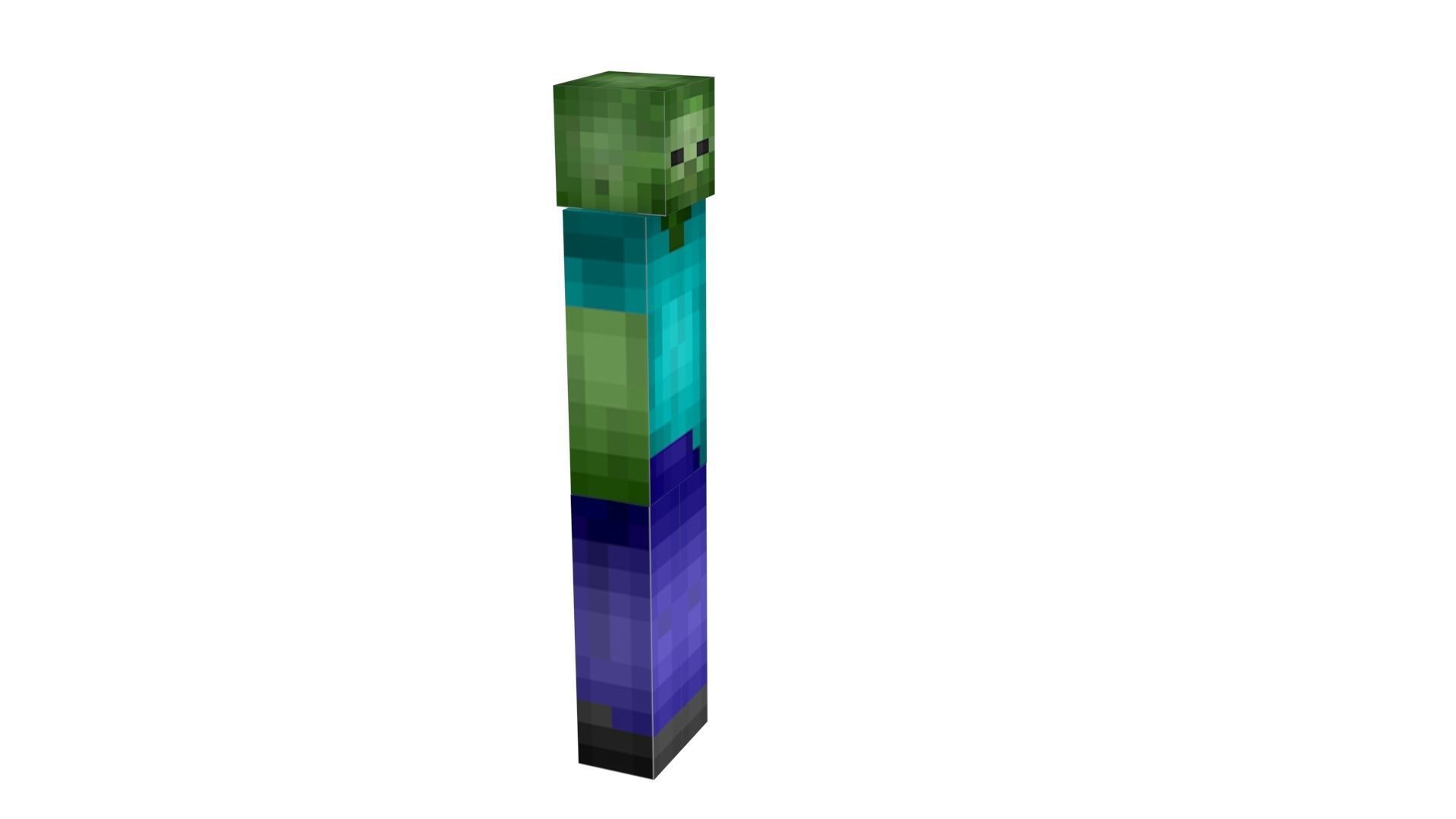 Minecraft Zombie 3D model | CGTrader