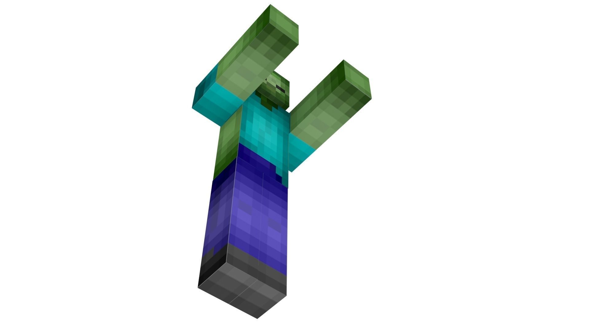 3D model Minecraft Zombie VR / AR / low-poly | CGTrader