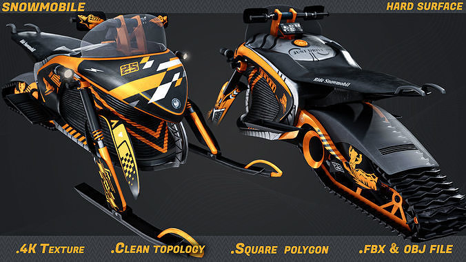 Snowmobile hardsurface 3D model | CGTrader