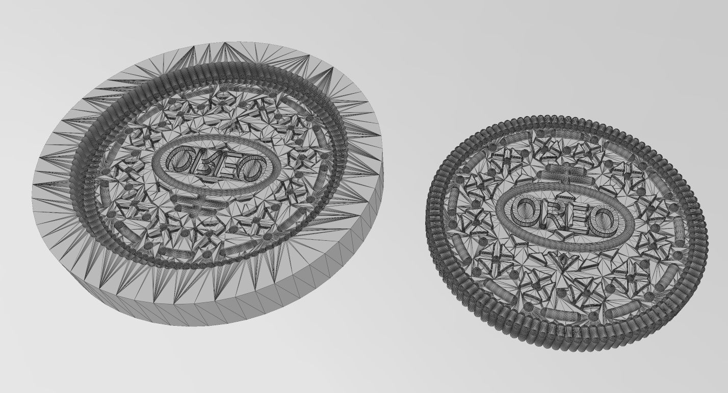 Mold Oreo cookie onlay relief 3D model 3D printable | CGTrader