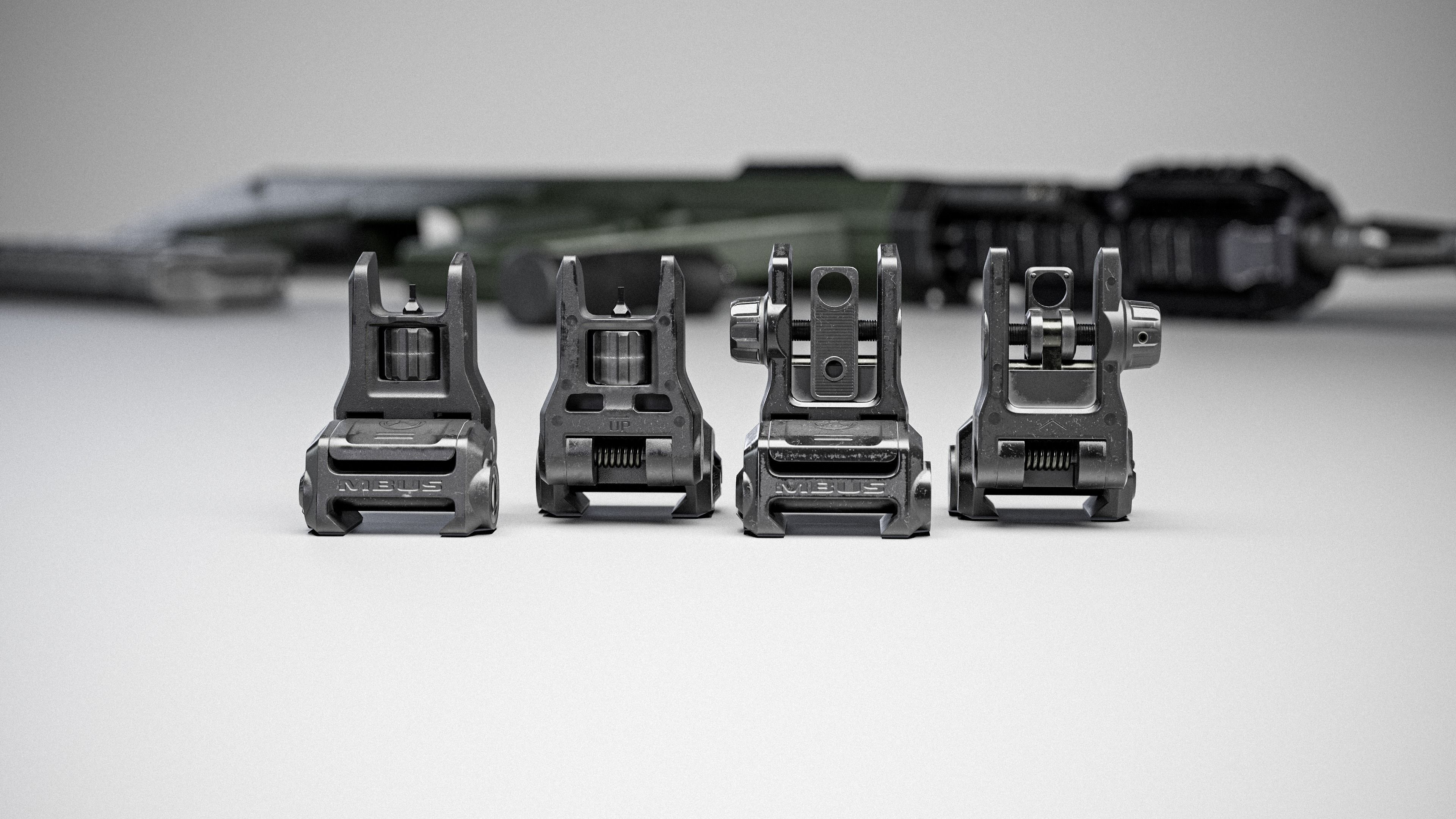 3D model Magpul MBUS 3 Ironsights VR / AR / low-poly | CGTrader