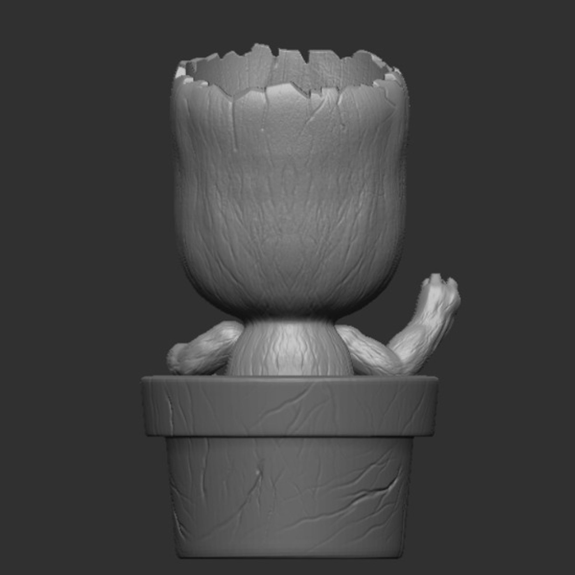Groot with Planter stl 3D Print Model 3D model 3D printable | CGTrader