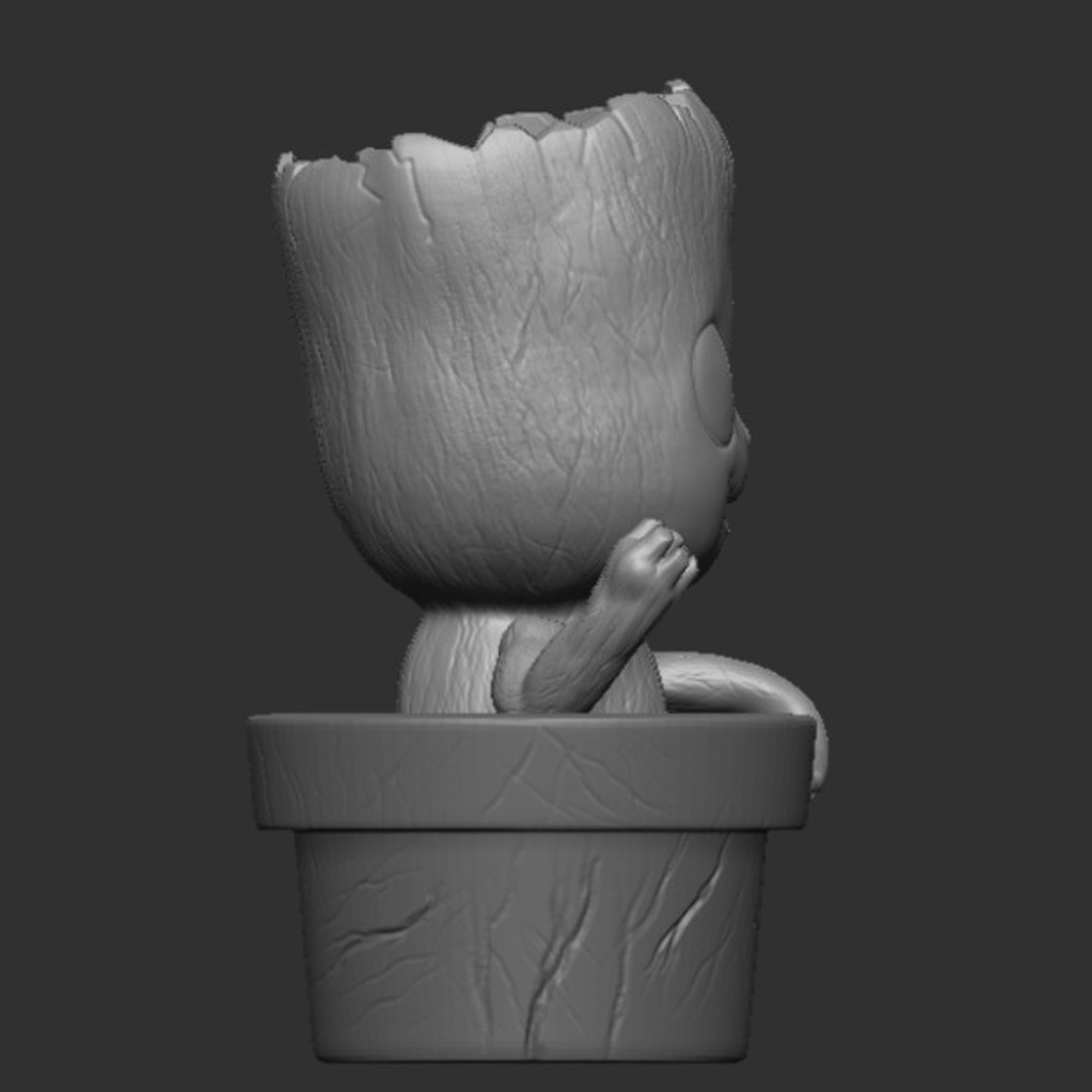 Groot with Planter stl 3D Print Model 3D model 3D printable | CGTrader