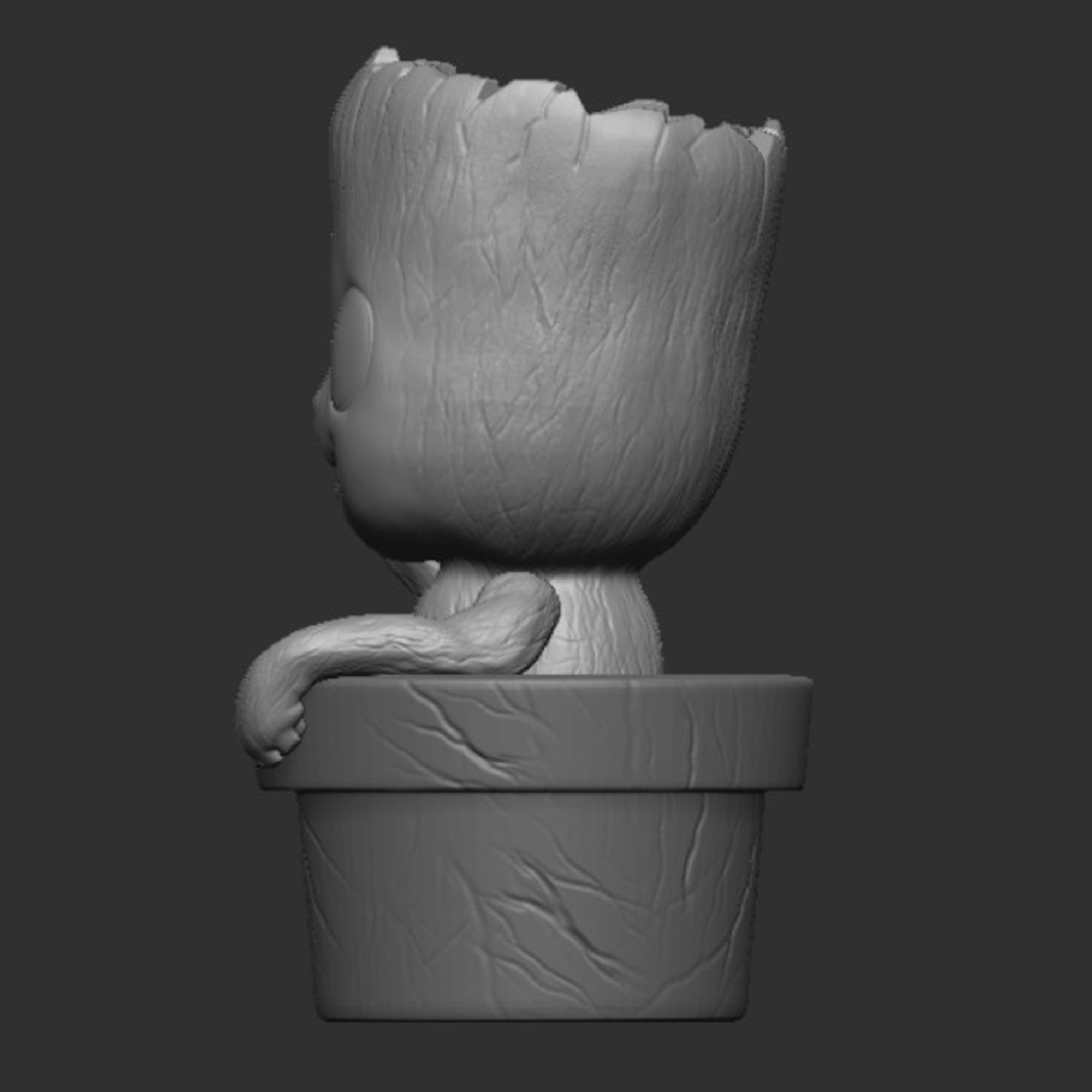 Groot with Planter stl 3D Print Model 3D model 3D printable | CGTrader