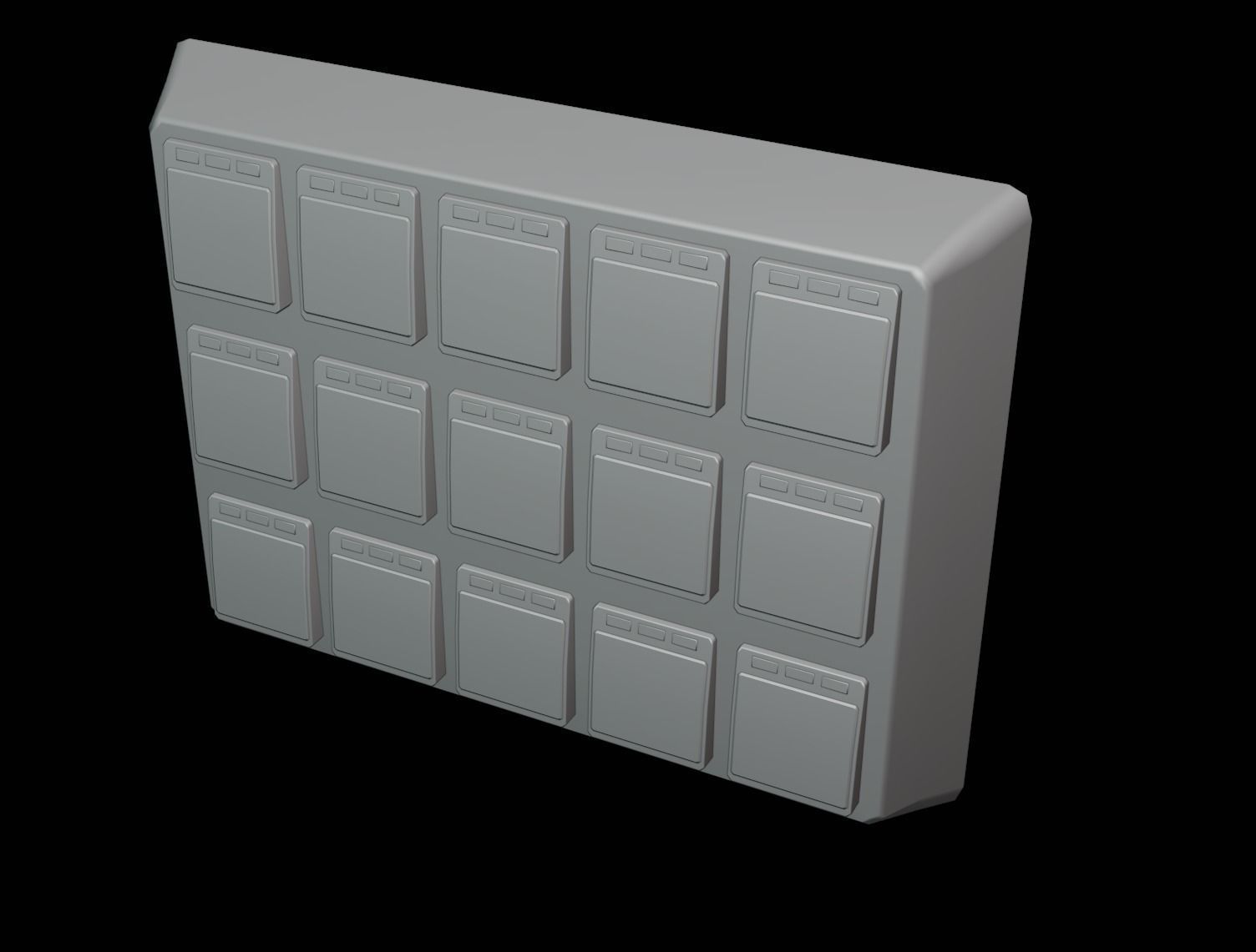 Haltech CAN 15 Button Keypad free 3D model | CGTrader