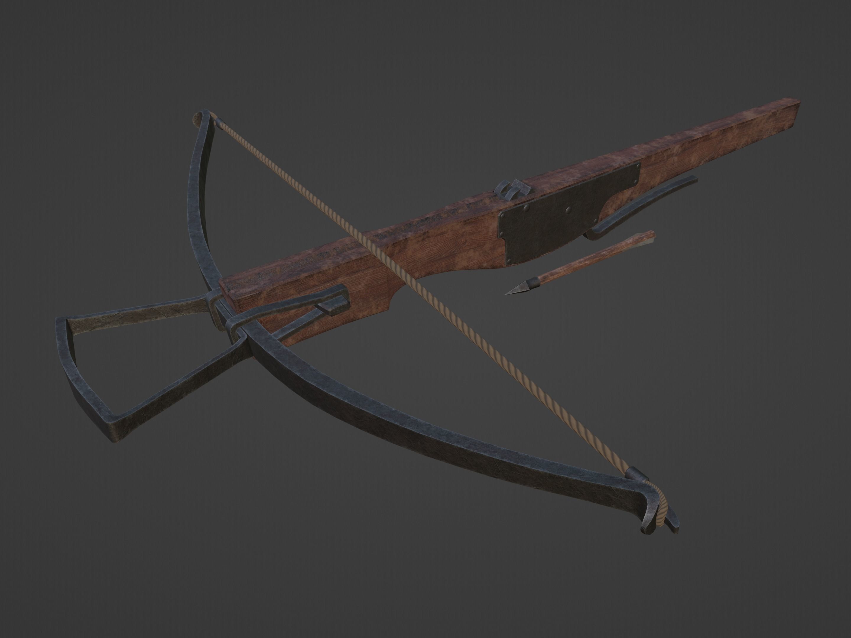 Medieval Crossbow free VR / AR / low-poly 3D model rigged | CGTrader