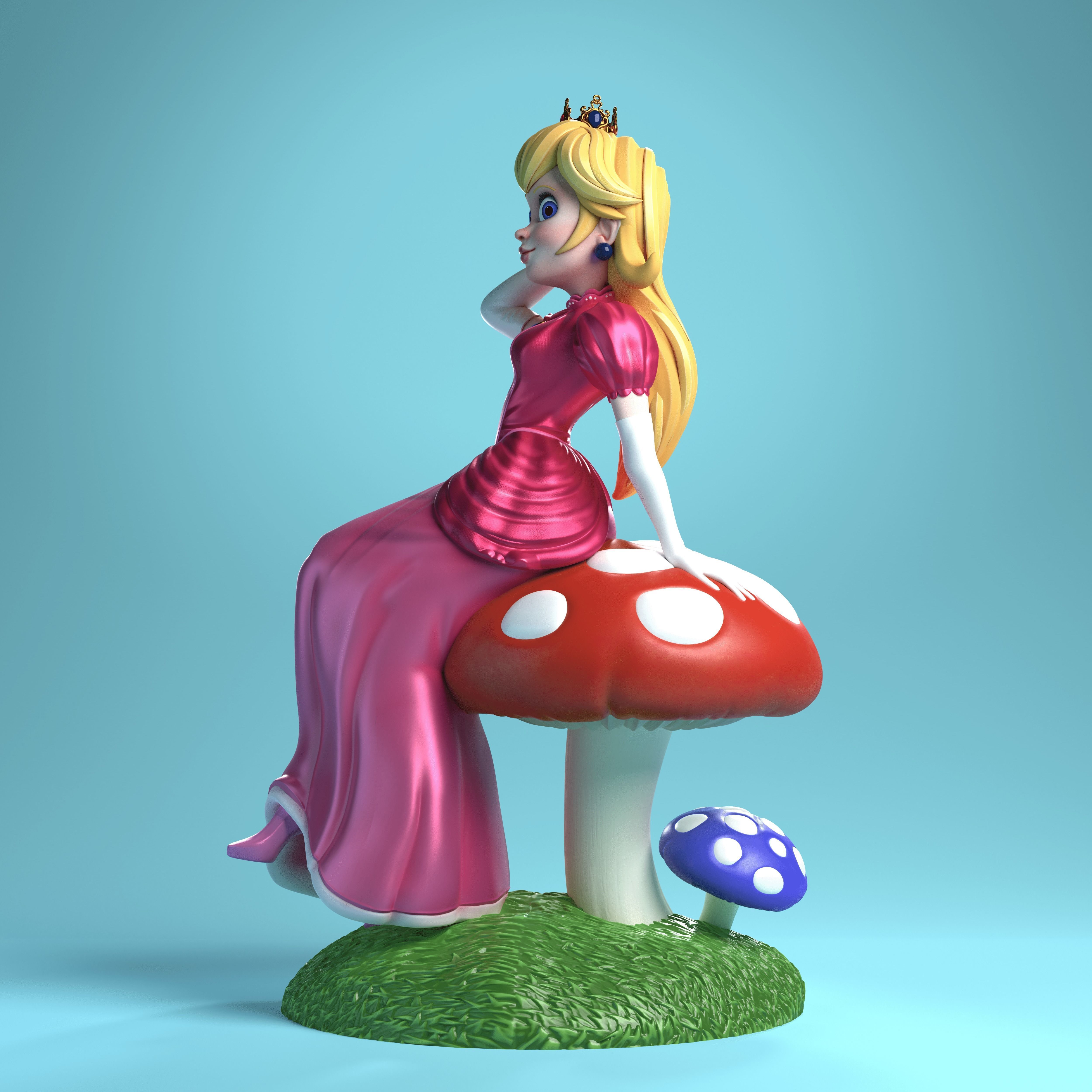 Peach from Super Mario 3D model 3D printable | CGTrader