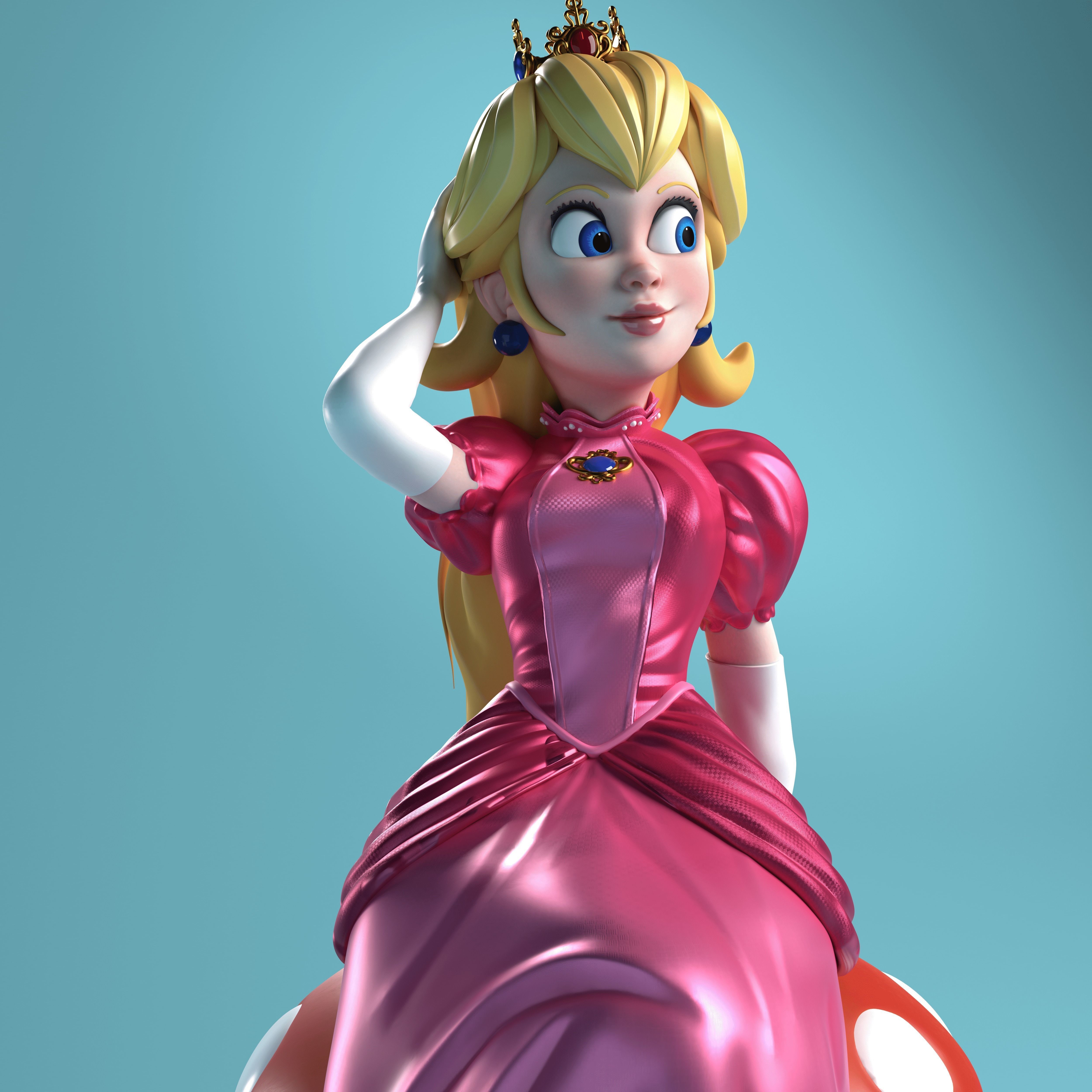Peach from Super Mario 3D model 3D printable | CGTrader
