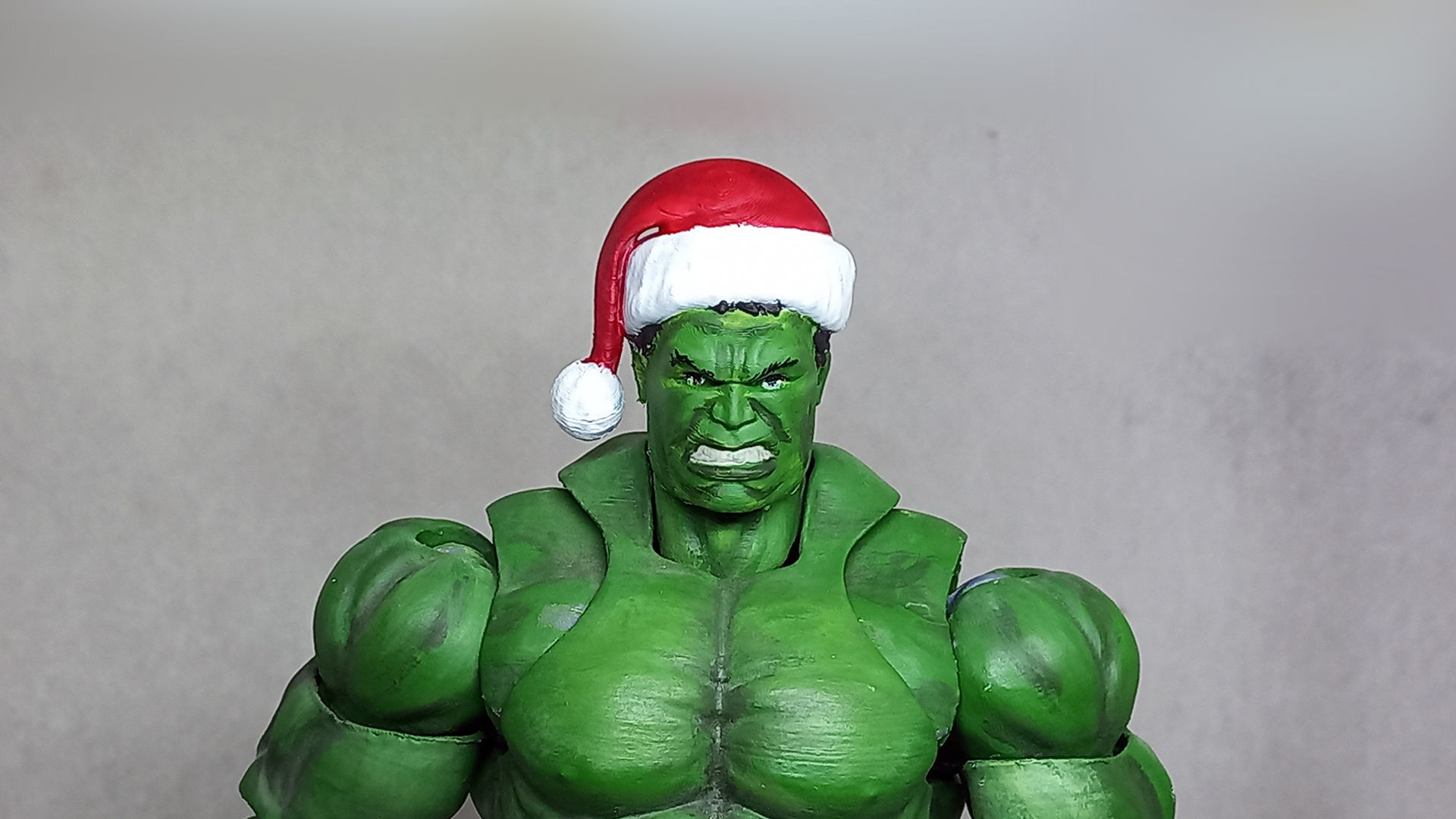 Santa Head accessory for my HULK 3D printed action figure 3D model 3D ...
